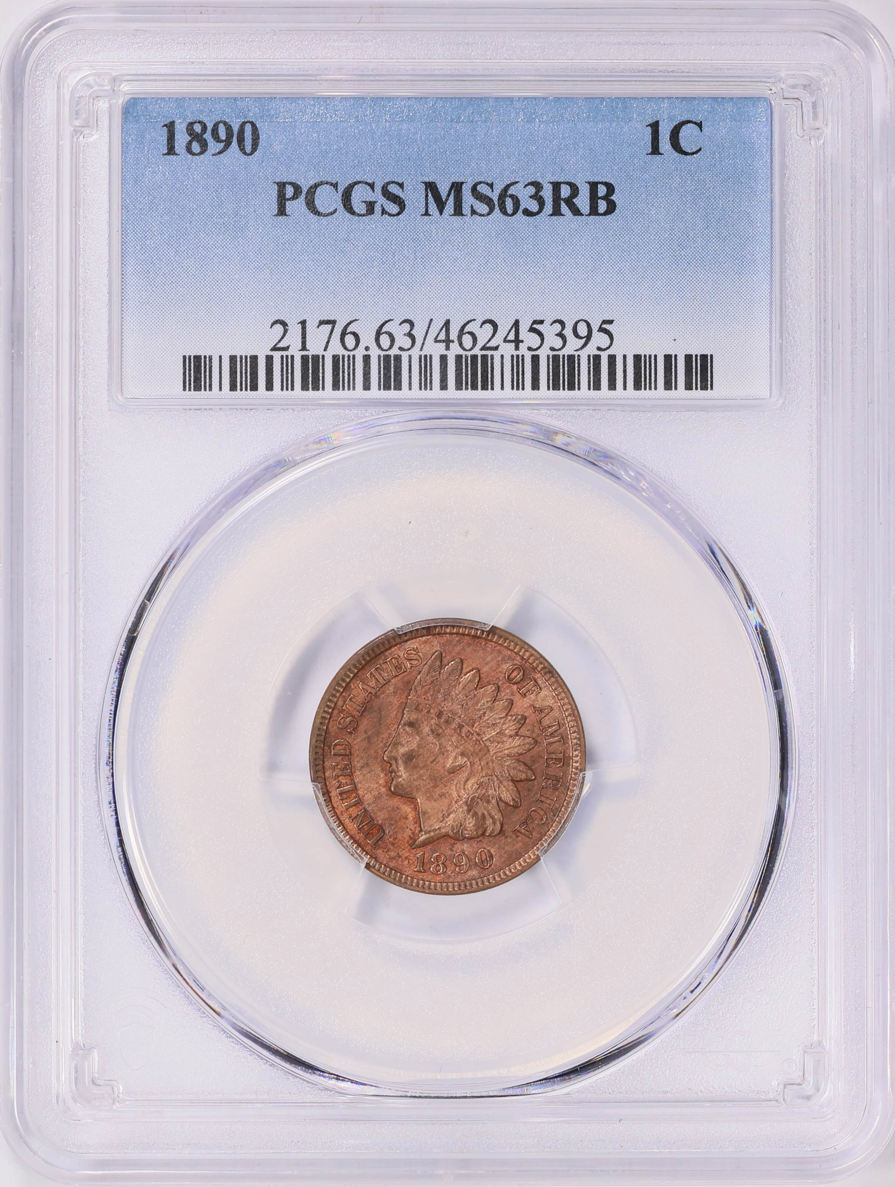 1890 Indian Cent PCGS MS-63 RB (Item 1725772) | GreatCollections Coin Auctions