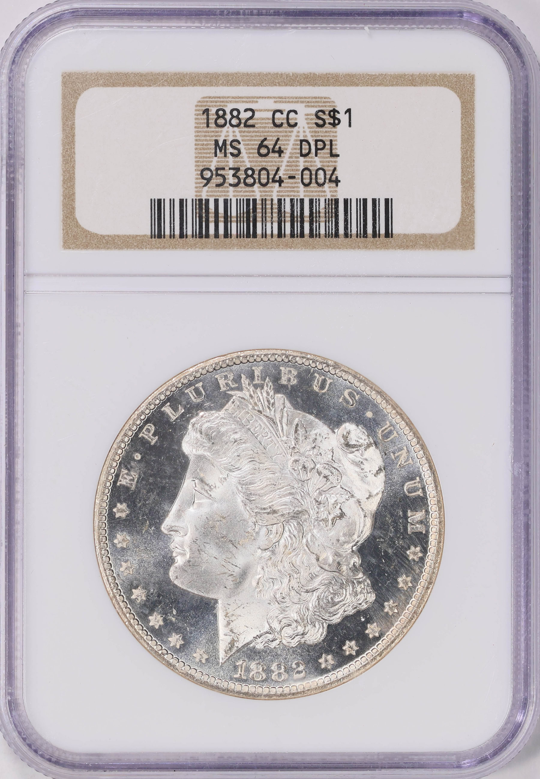 1882-CC Morgan Silver Dollar NGC MS-64 DMPL (Item 1725815) | GreatCollections Coin Auctions