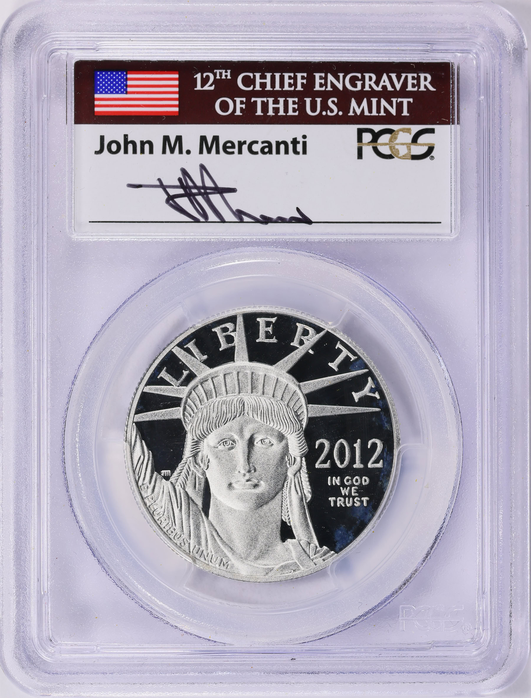 2012-W $100 One-Ounce Platinum American Eagle Statue of Liberty PCGS ...