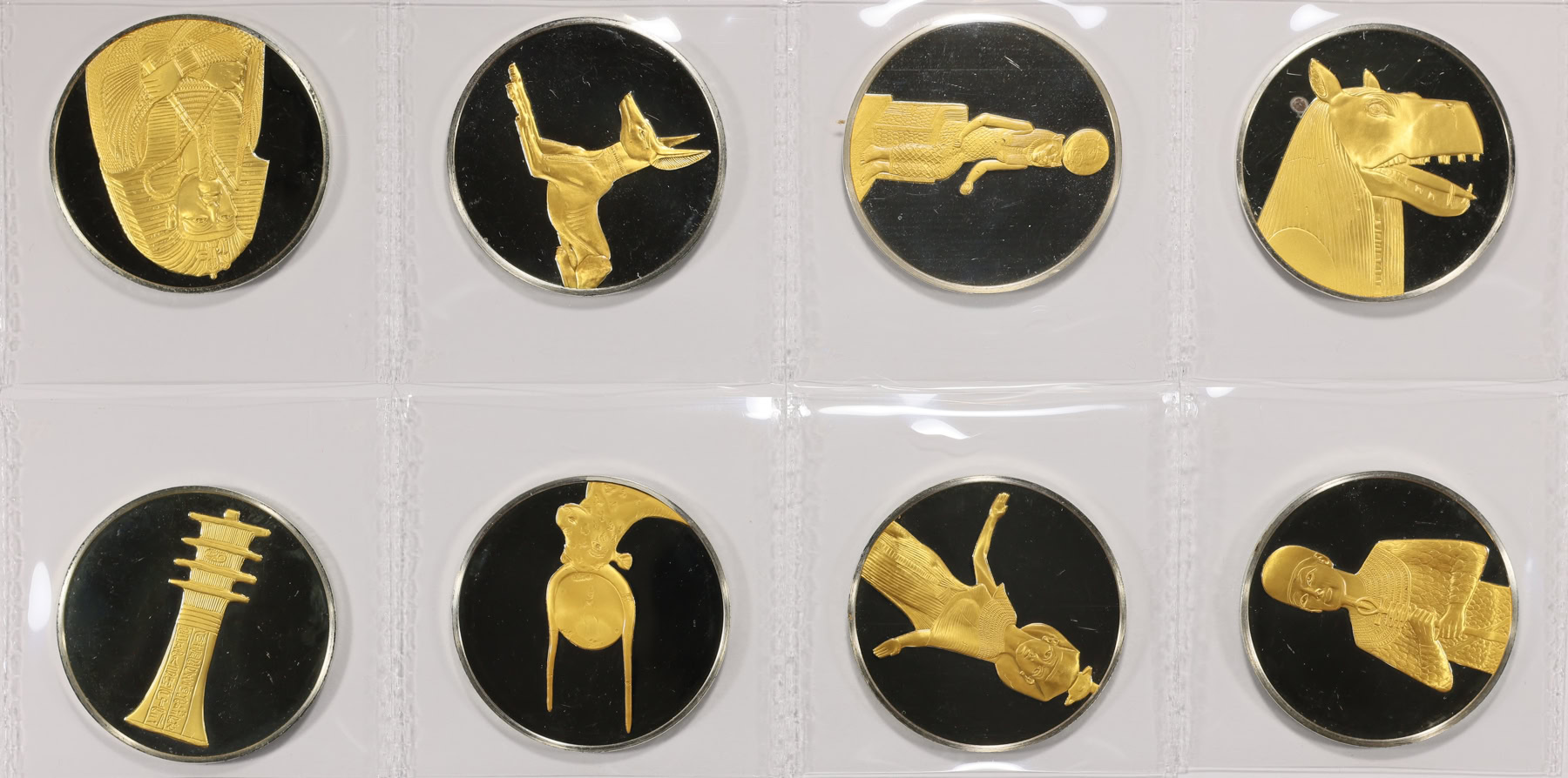 ND Gilt Silver 1oz Treasures of Ancient Egypt Private Mint Rounds Set ...