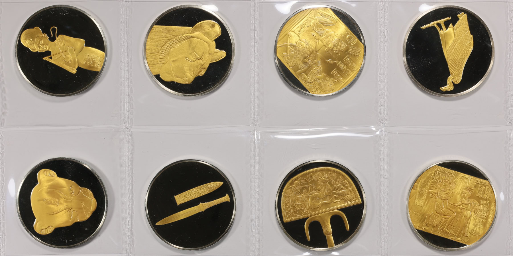 ND Gilt Silver 1oz Treasures of Ancient Egypt Private Mint Rounds Set ...