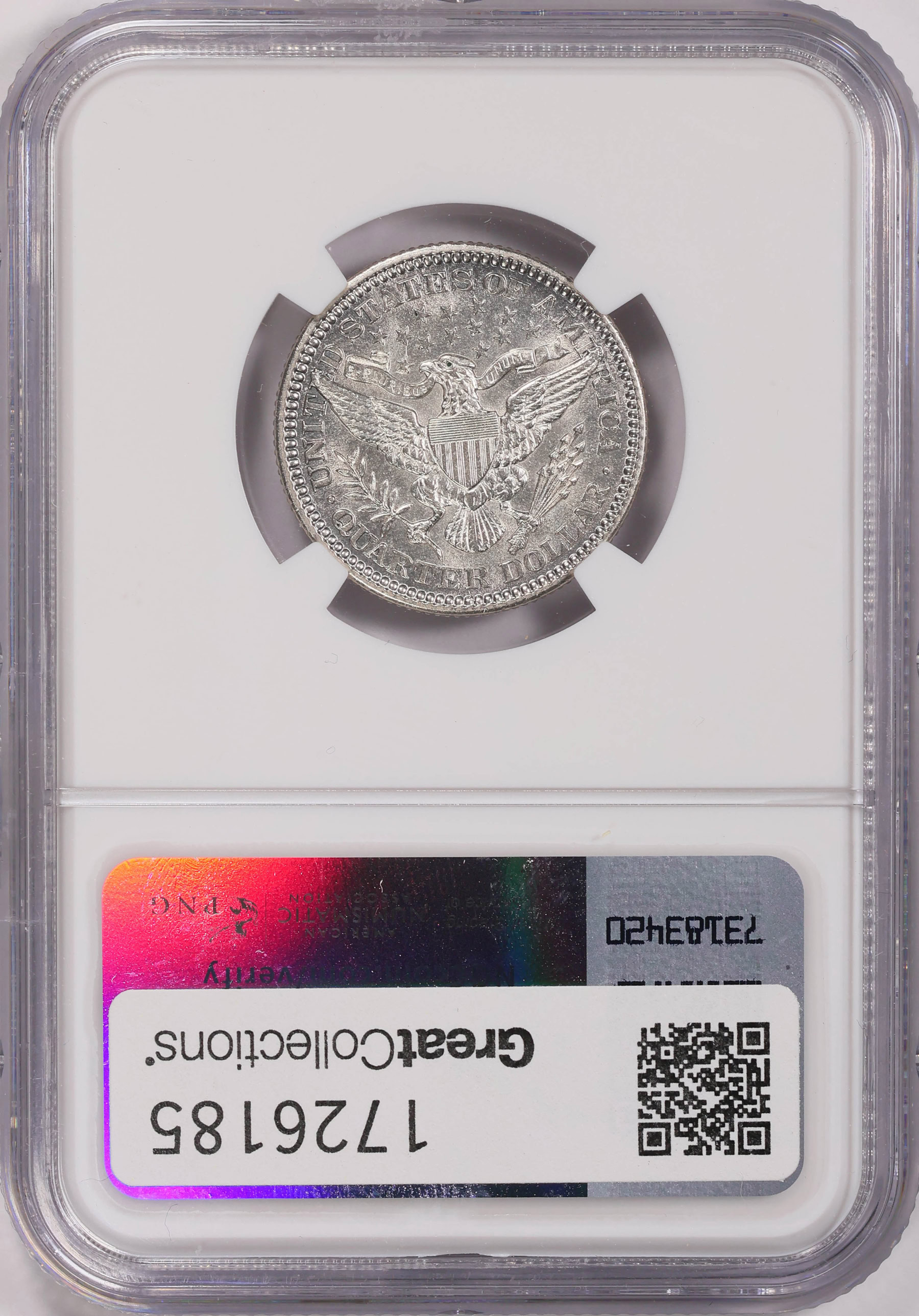 1902 Barber Quarter NGC Unc Details (Item 1726185) | GreatCollections ...