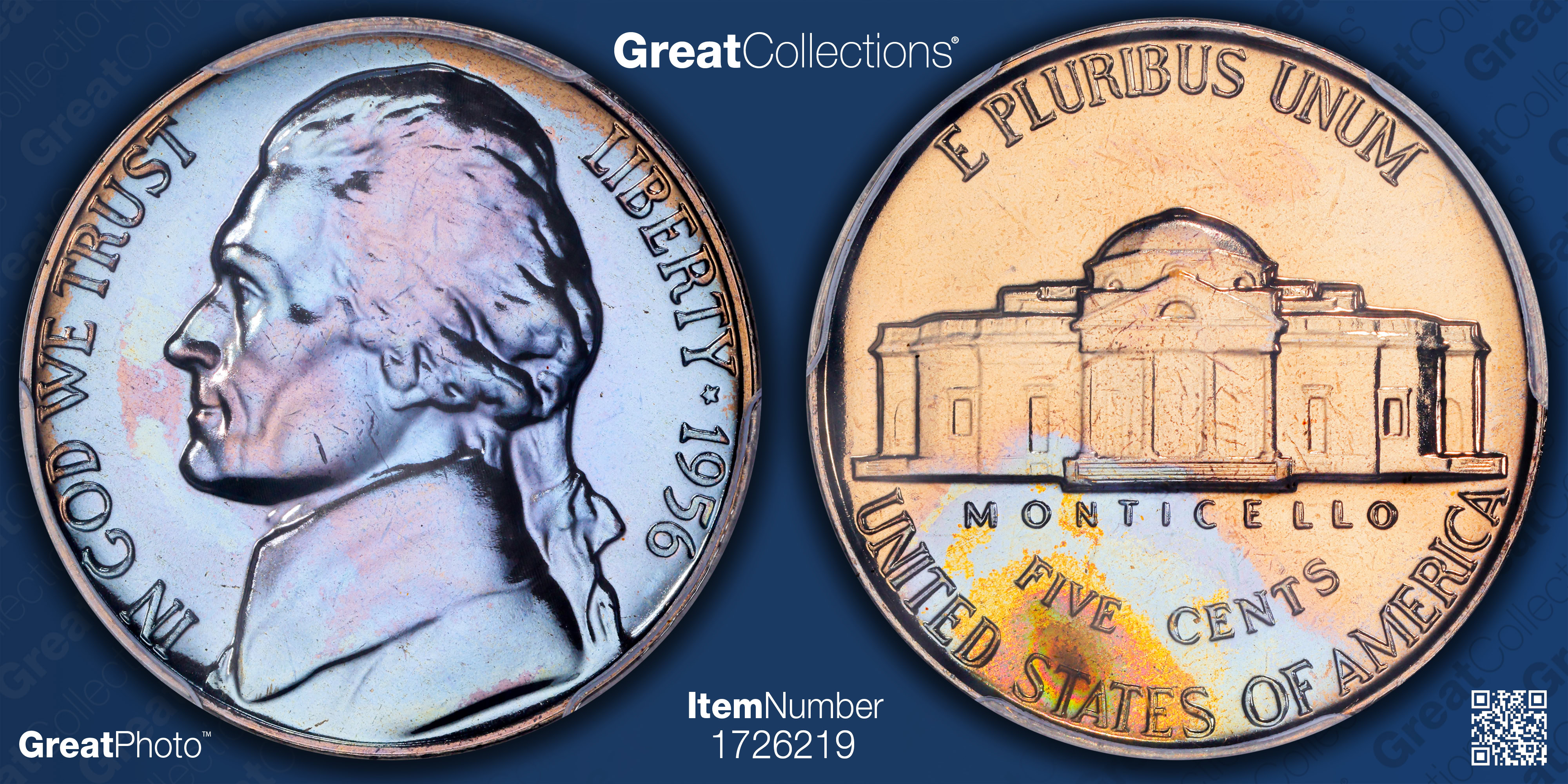 1956 Jefferson Nickel PCGS Proof-67 (Toned) (Item 1726219 ...