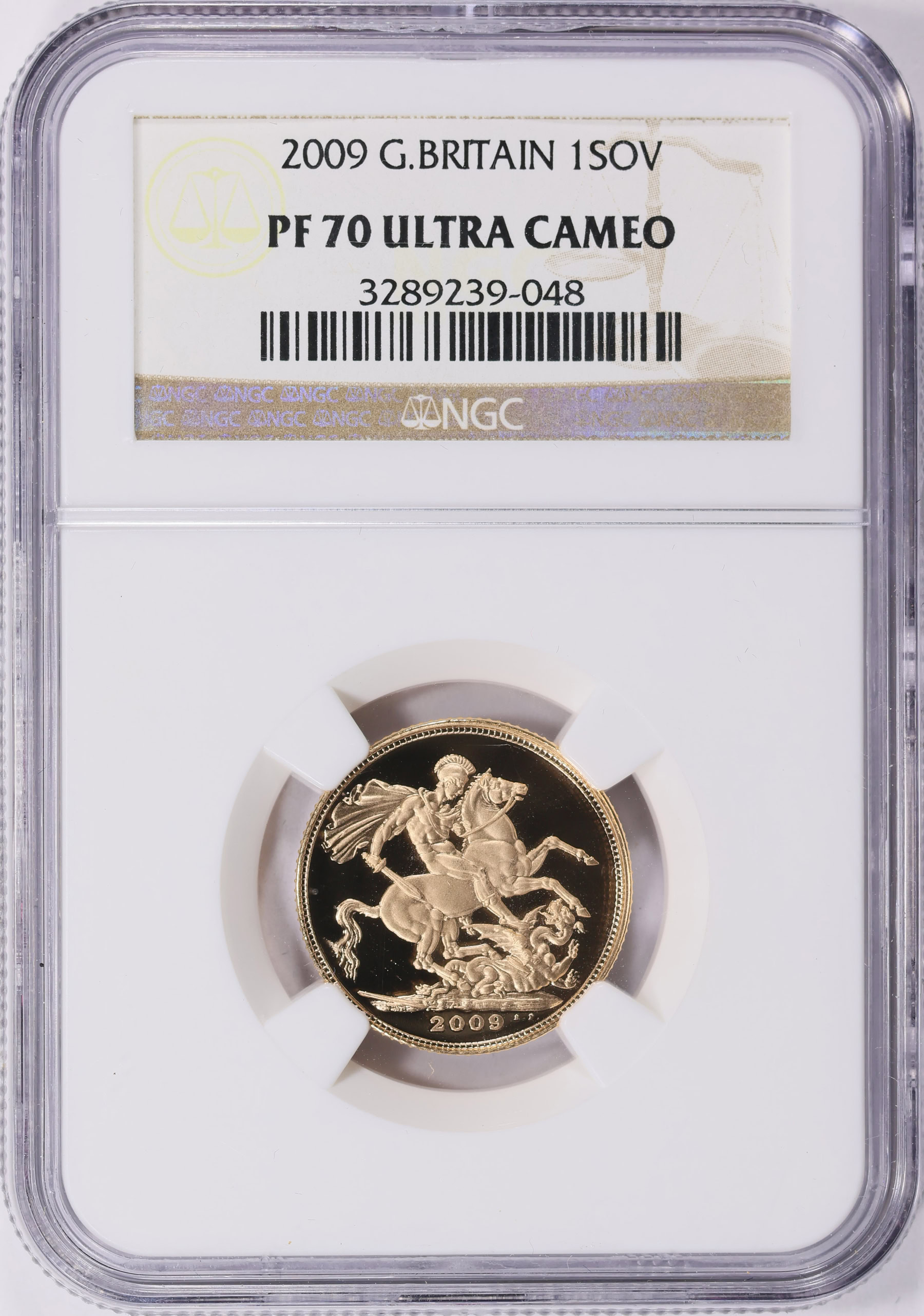 Great Britain 2009 Gold Sovereign St. George KM-1002.1 NGC Proof-70 UC ...