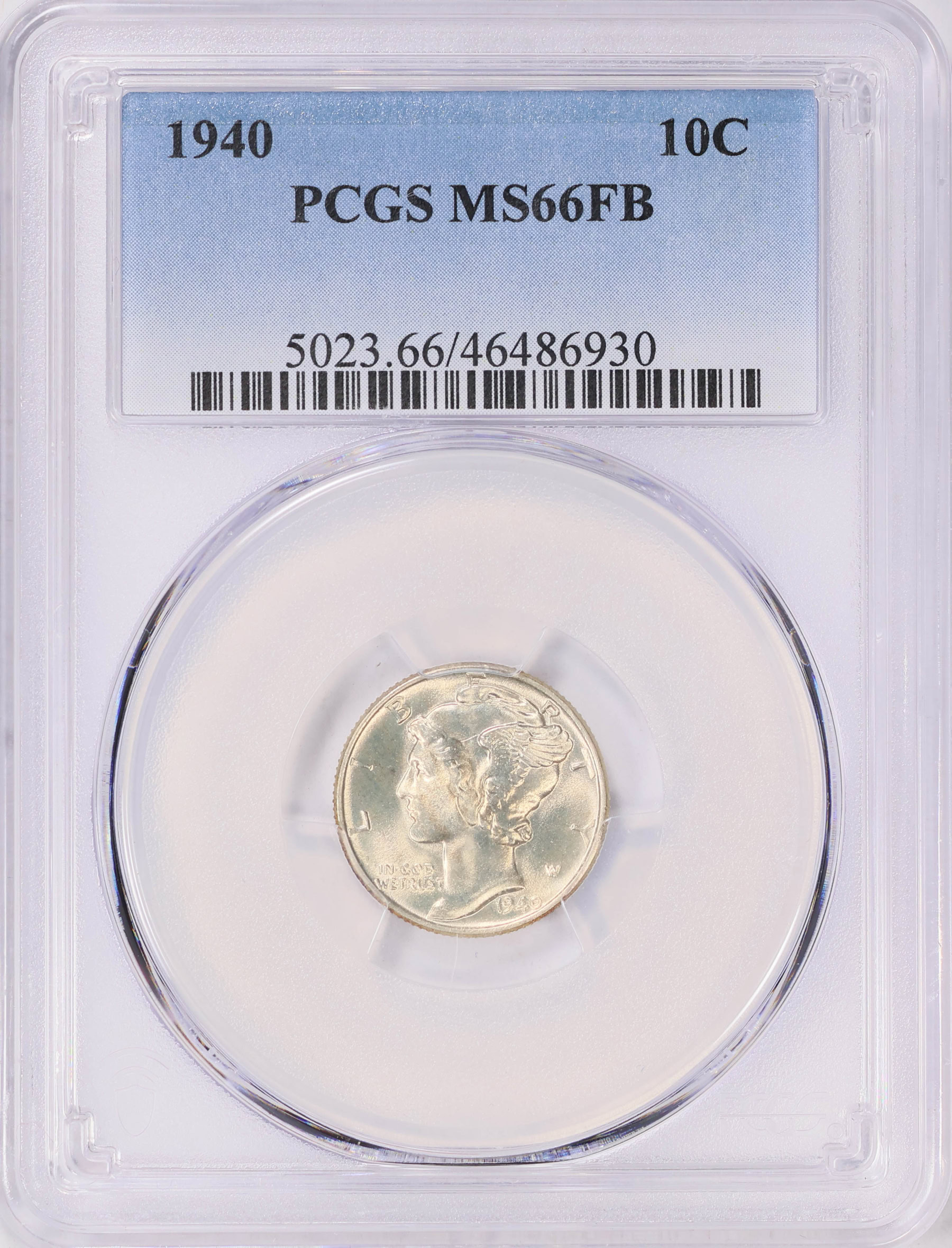 1940 Mercury Dime PCGS MS-66 FB (Item 1726498) | GreatCollections Coin Auctions