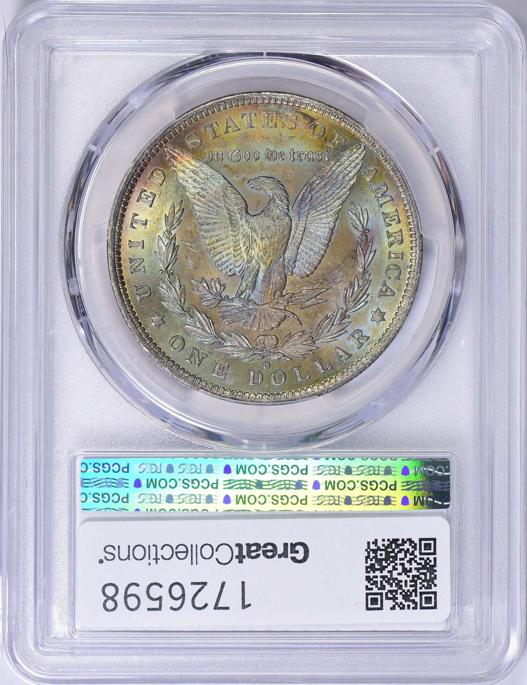 1883-O Morgan Silver Dollar PCGS MS-63 (CAC Green) (Toned) (Item 1726598) | GreatCollections ...