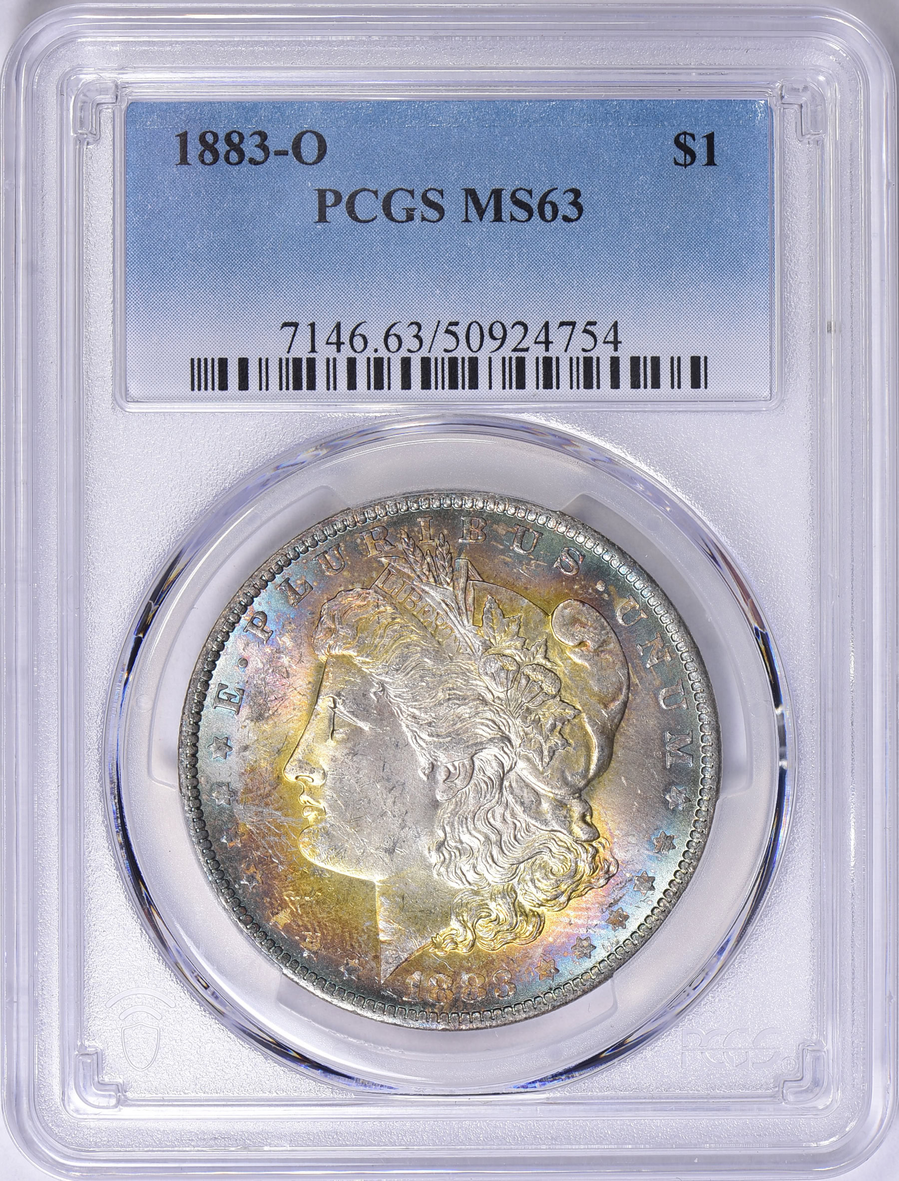 1883-O Morgan Silver Dollar PCGS MS-63 (Toned) (Item 1726641) | GreatCollections Coin Auctions
