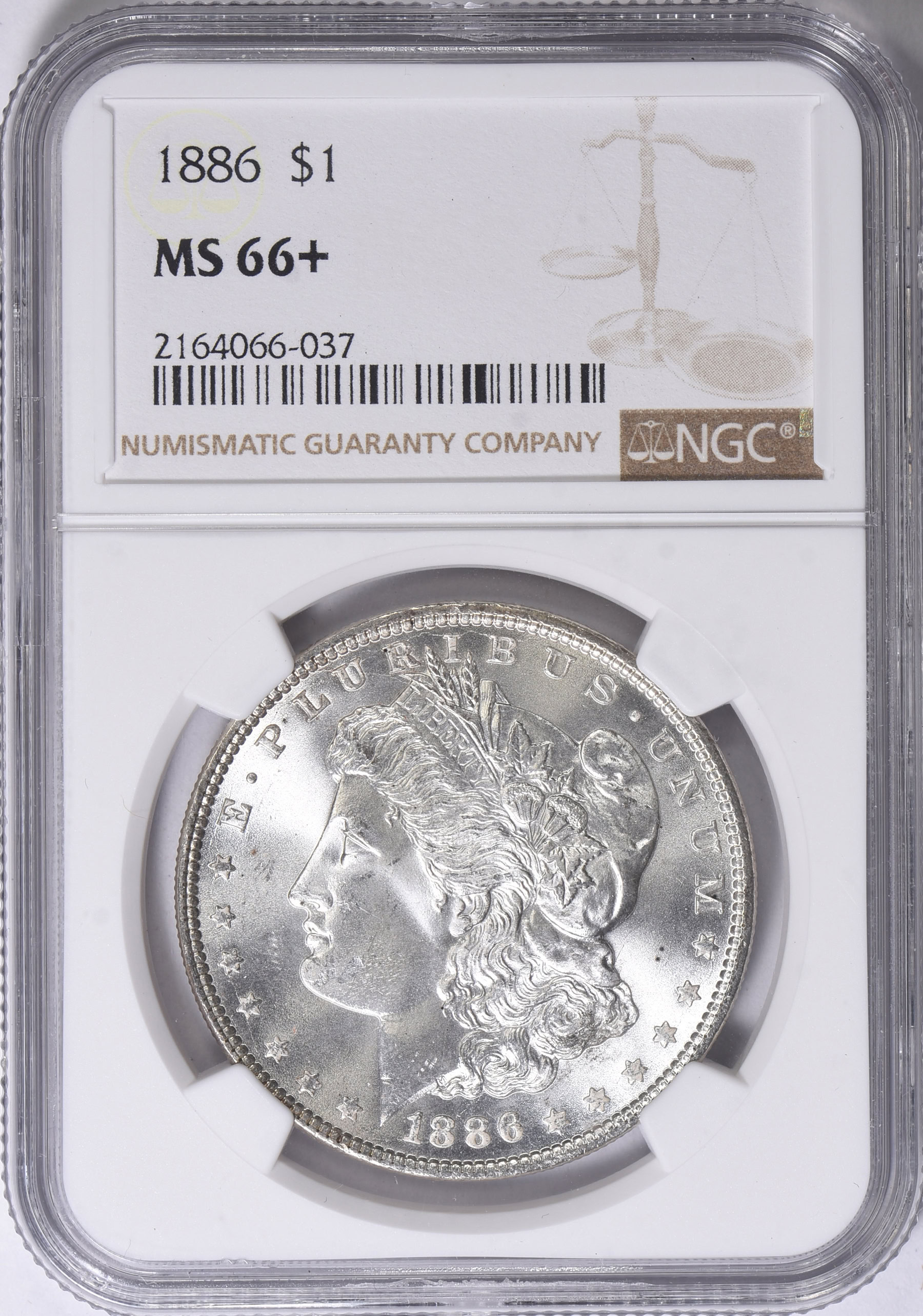 1886 Morgan Silver Dollar NGC MS-66+ (Item 1726720) | GreatCollections Coin Auctions