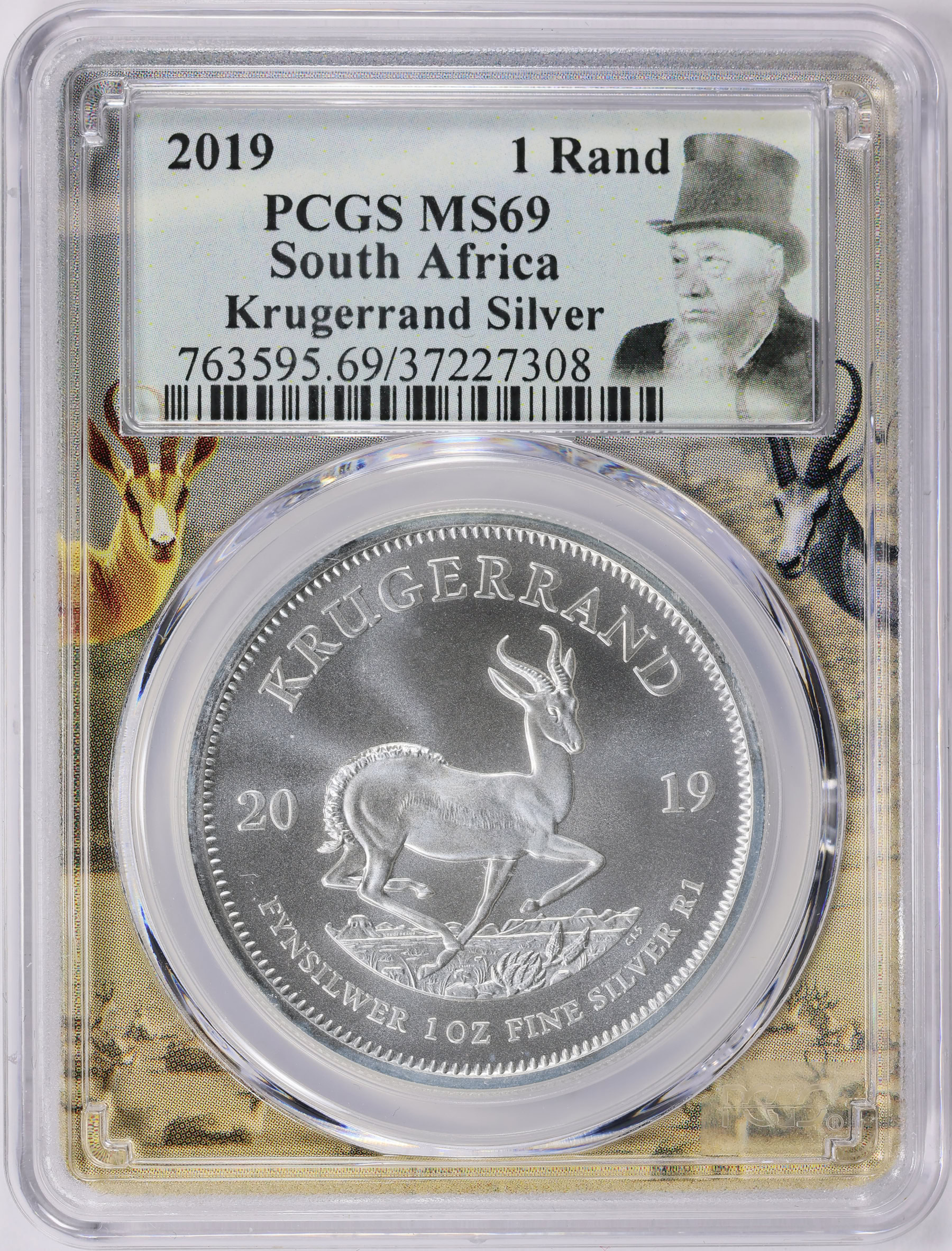 South Africa 2019 Silver Krugerrand KM-691 PCGS MS-69 (ASW = 0.9989 Oz ...
