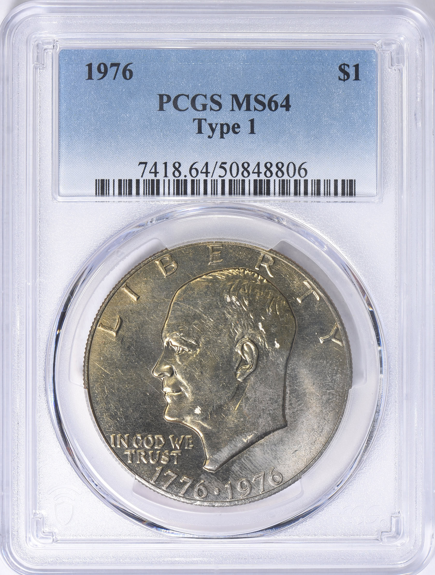 1976 Eisenhower Dollar Type 1 PCGS MS-64 (Item 1726916) | GreatCollections Coin Auctions