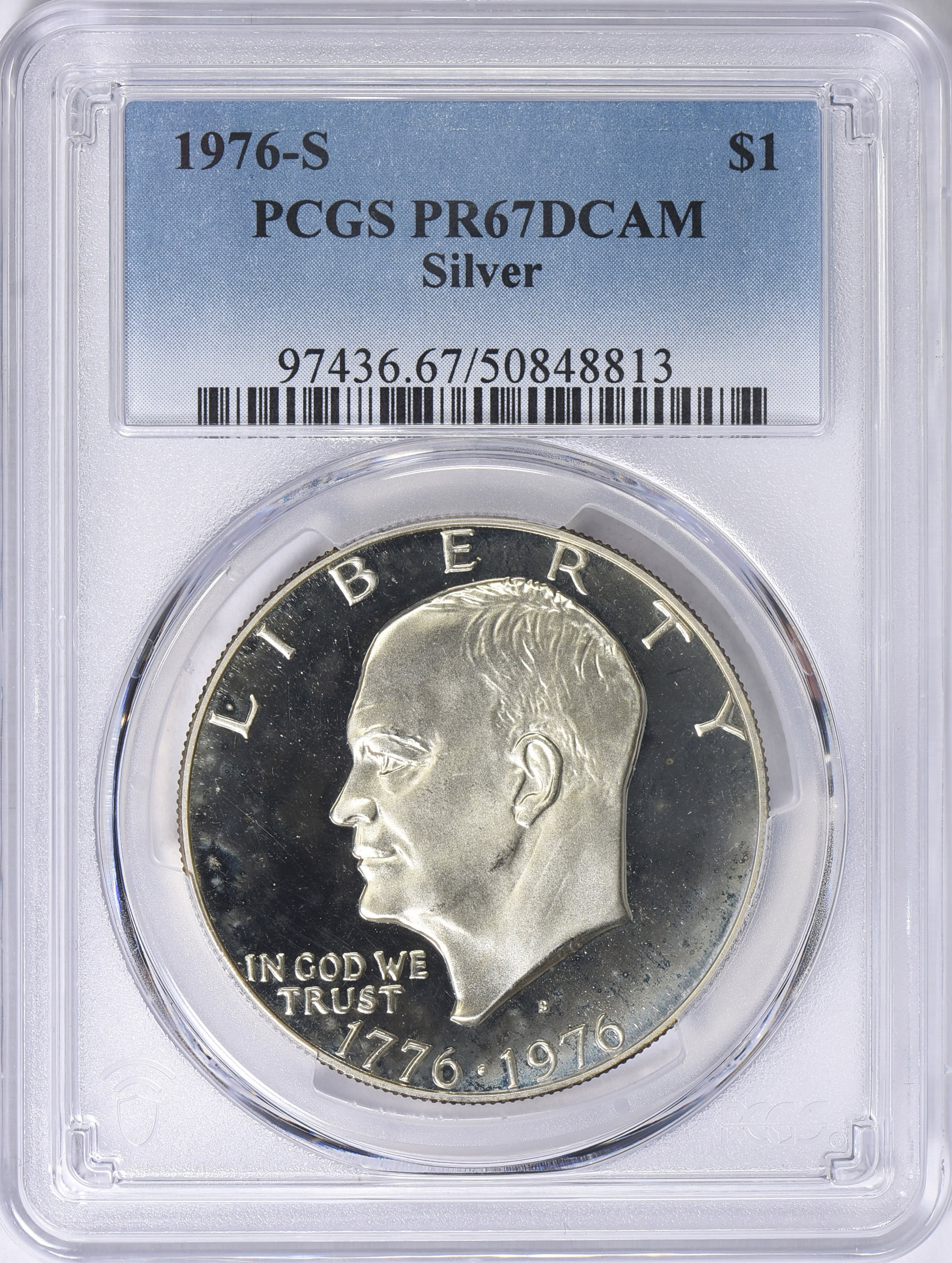 1976-S Eisenhower Dollar Silver PCGS Proof-67 DCAM (Item 1726922) | GreatCollections Coin Auctions