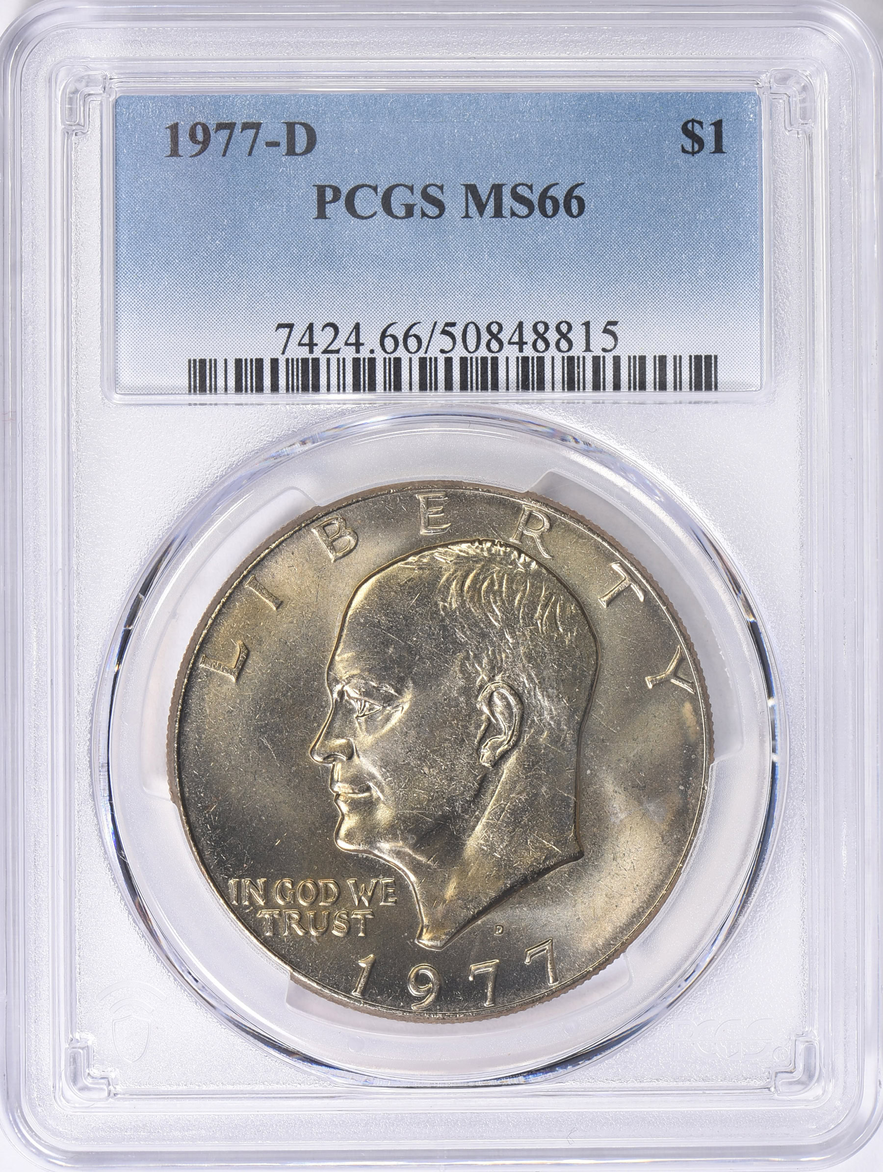 1977-D Eisenhower Dollar PCGS MS-66 (Item 1726924) | GreatCollections ...