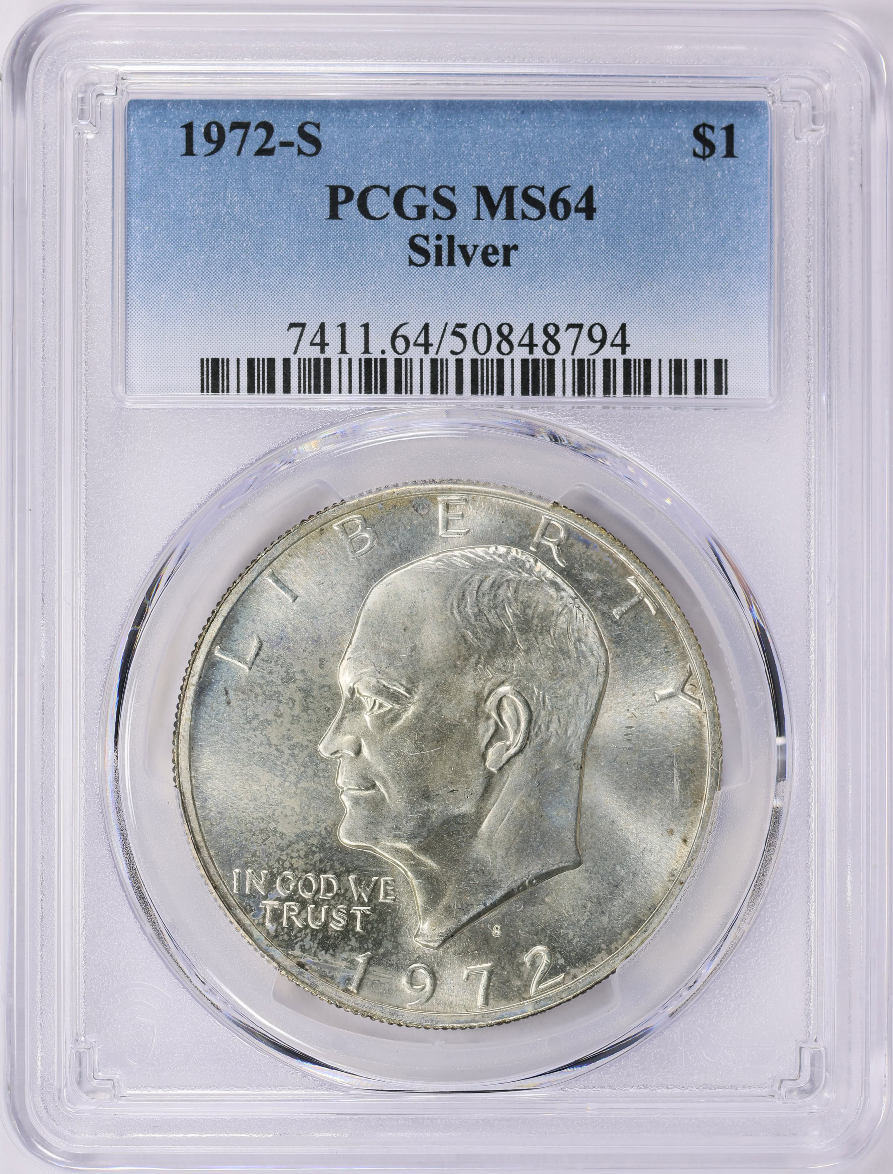 1972-S Eisenhower Dollar Silver PCGS MS-64 (Item 1726935 ...