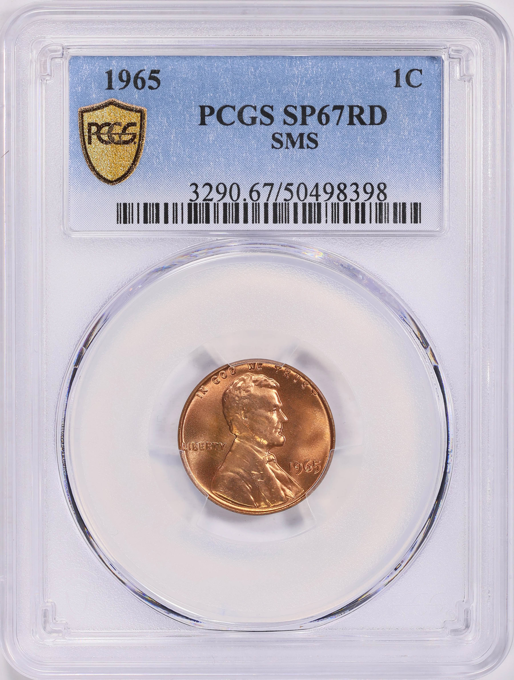 1965 Lincoln Cent SMS PCGS SP-67 RD (Item 1726963) | GreatCollections ...