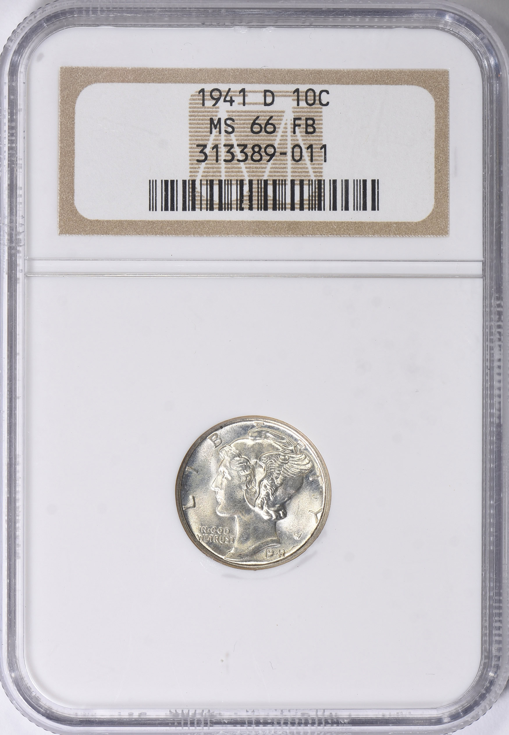1941-D Mercury Dime NGC MS-66 FB (Item 1727022) | GreatCollections Coin Auctions