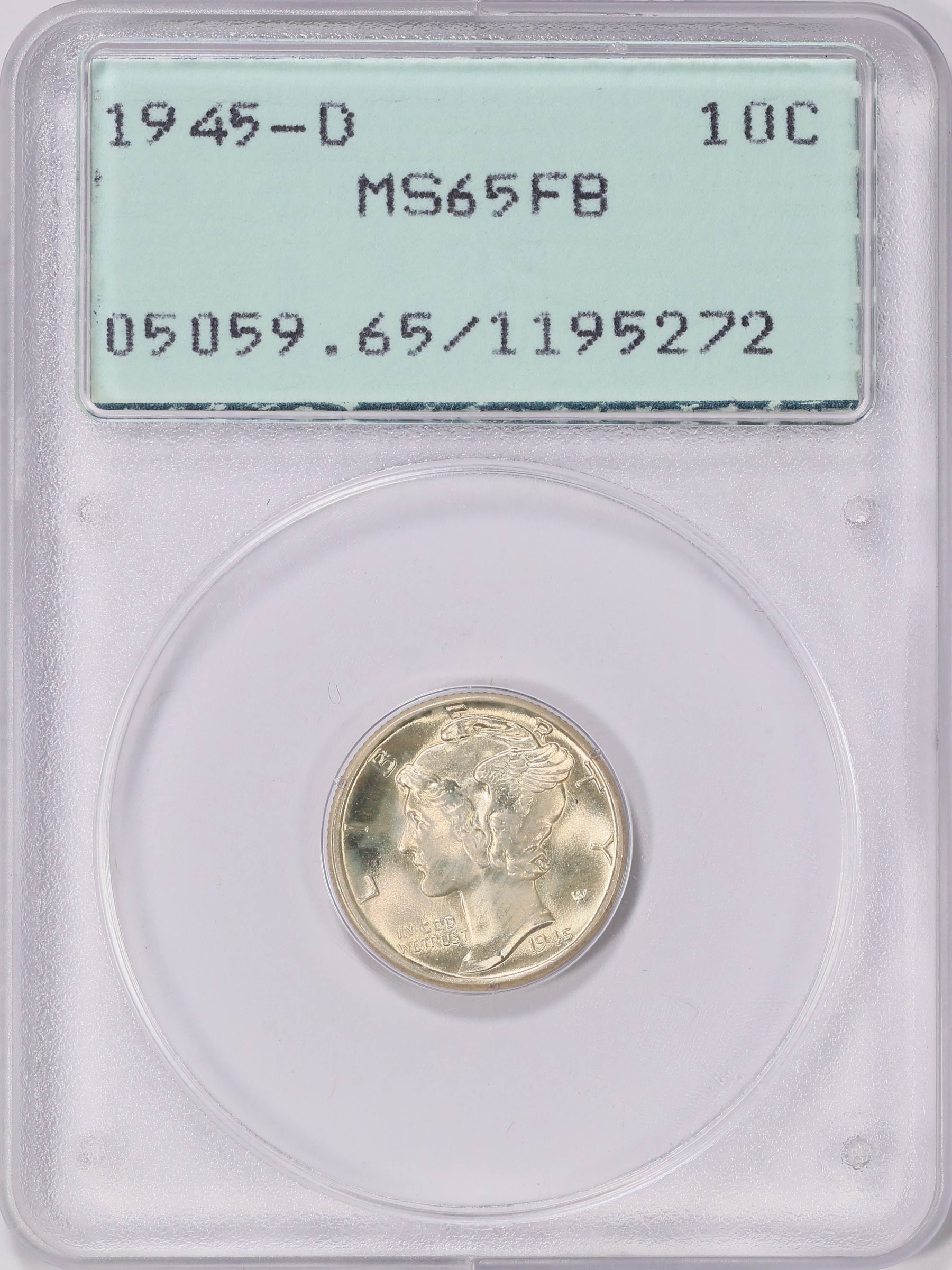 1945-D Mercury Dime PCGS MS-65 FB OGH (1st Gen) (Item 1727120) | GreatCollections Coin Auctions