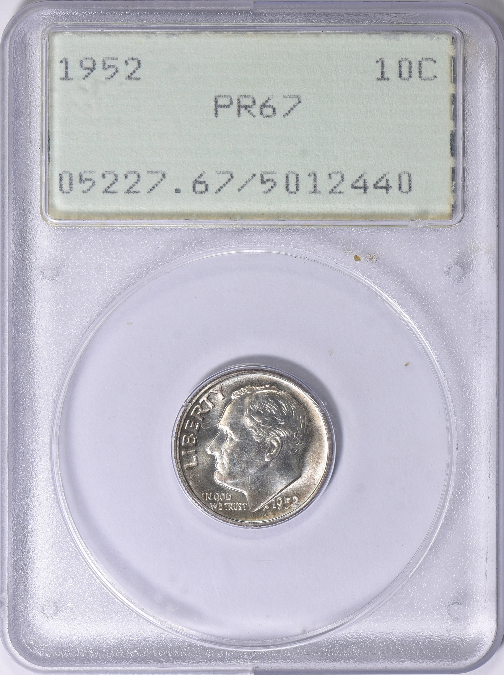 1952 Roosevelt Dime PCGS Proof-67 OGH (1st Gen) (Item 1727165 ...