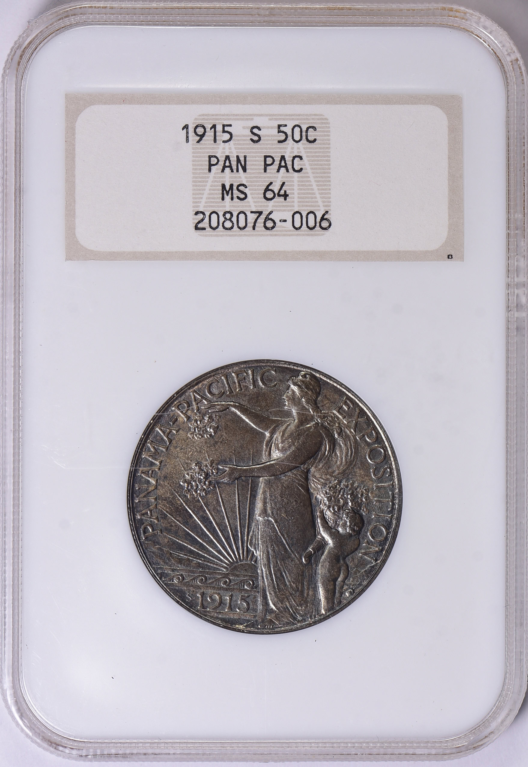 1915-S Panama-Pacific Exposition Half Dollar NGC MS-64 OH (Toned) (Item 1727192 ...