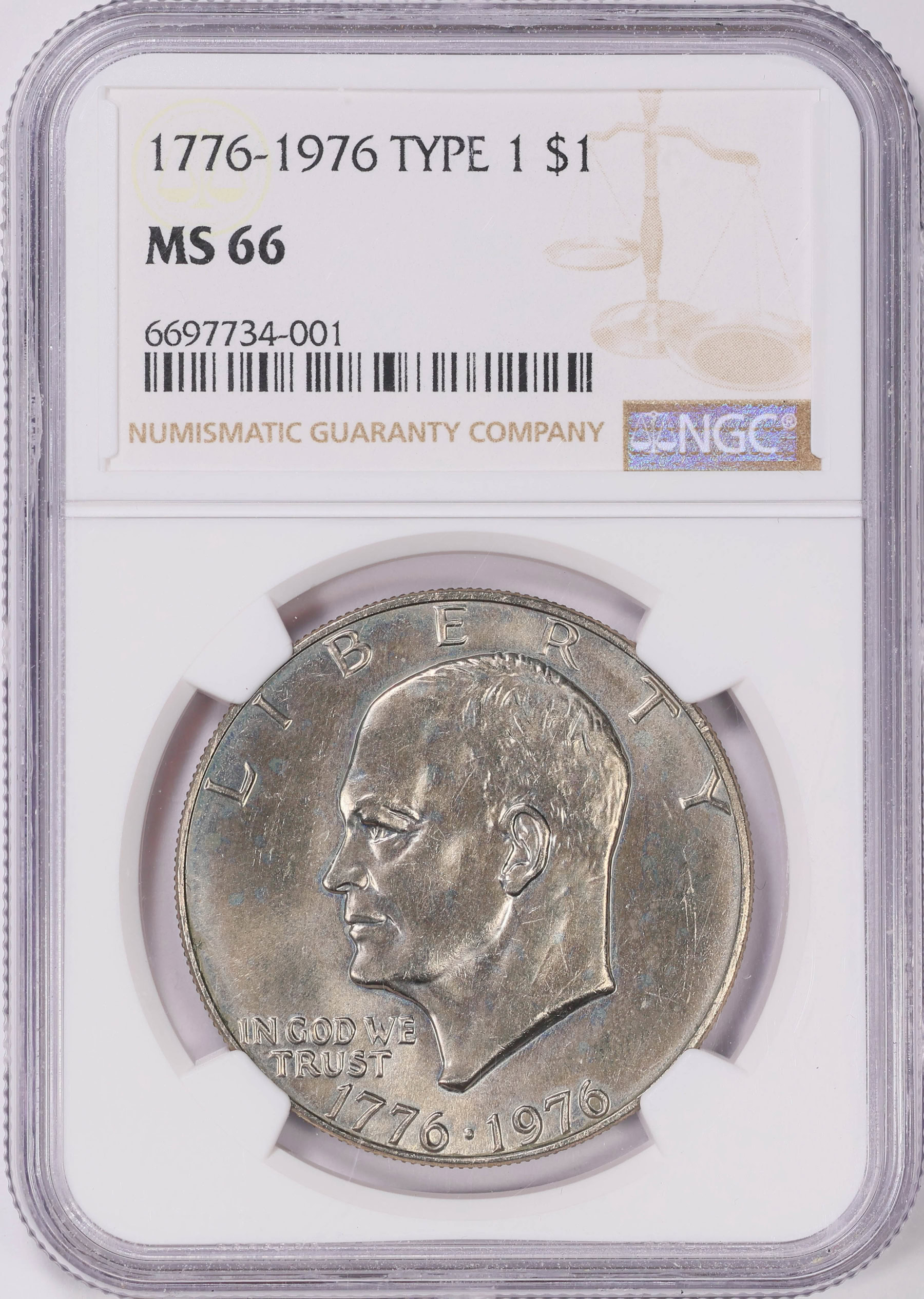 1976 Eisenhower Dollar Type 1 NGC MS-66 (Item 1727224) | GreatCollections Coin Auctions