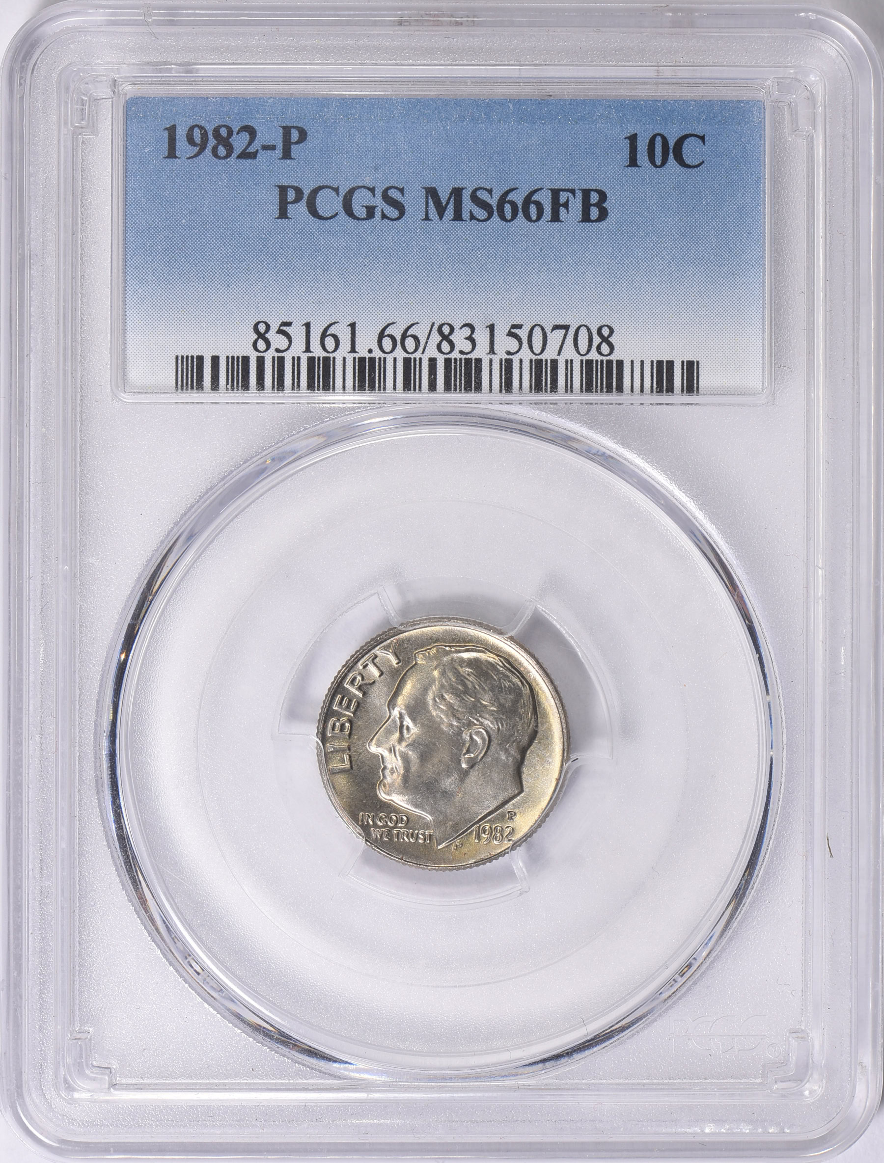 1982-P Roosevelt Dime PCGS MS-66 FB (Item 1727243) | GreatCollections ...