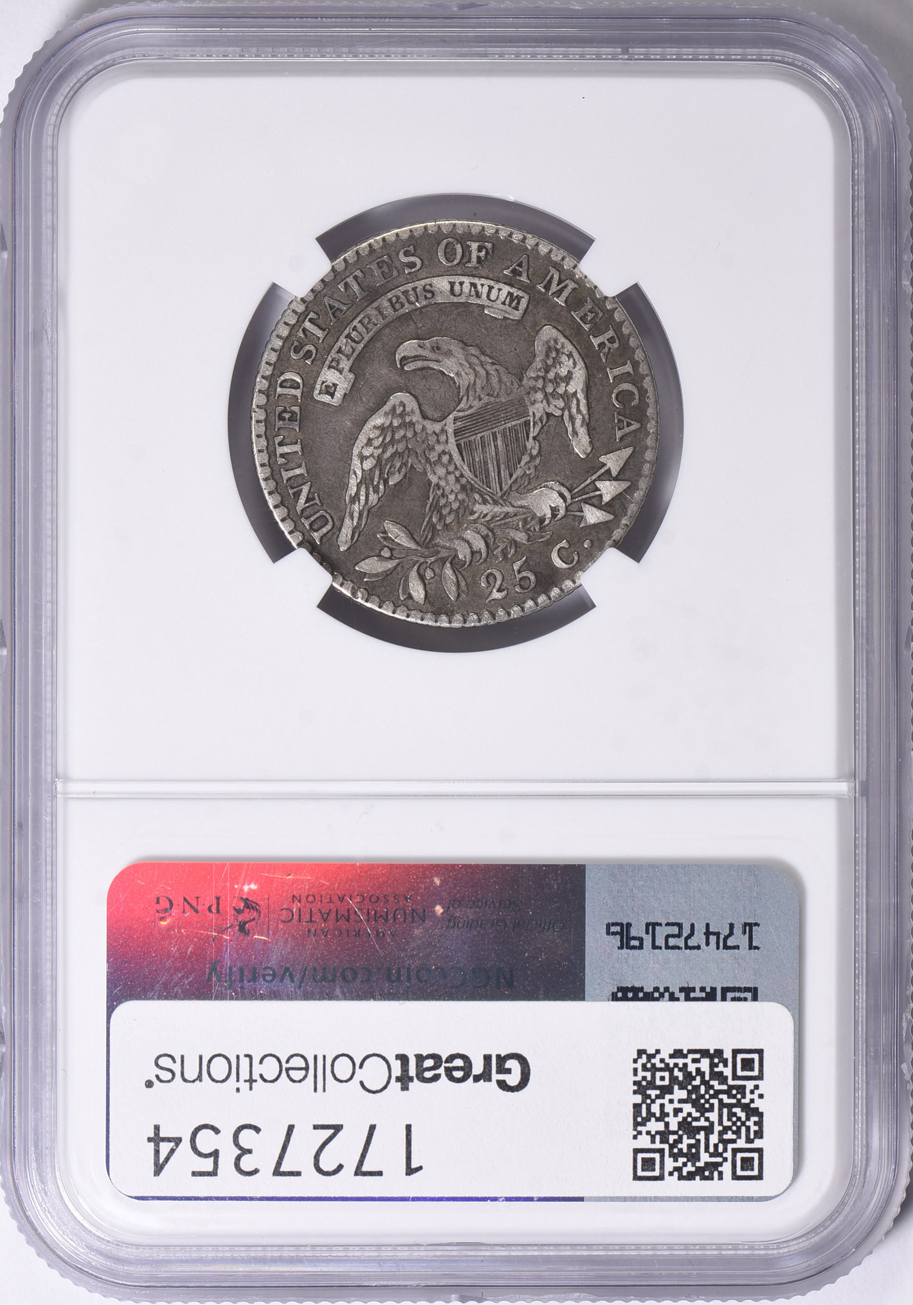 1818 Capped Bust Quarter NGC VF-25 (Item 1727354) | GreatCollections ...