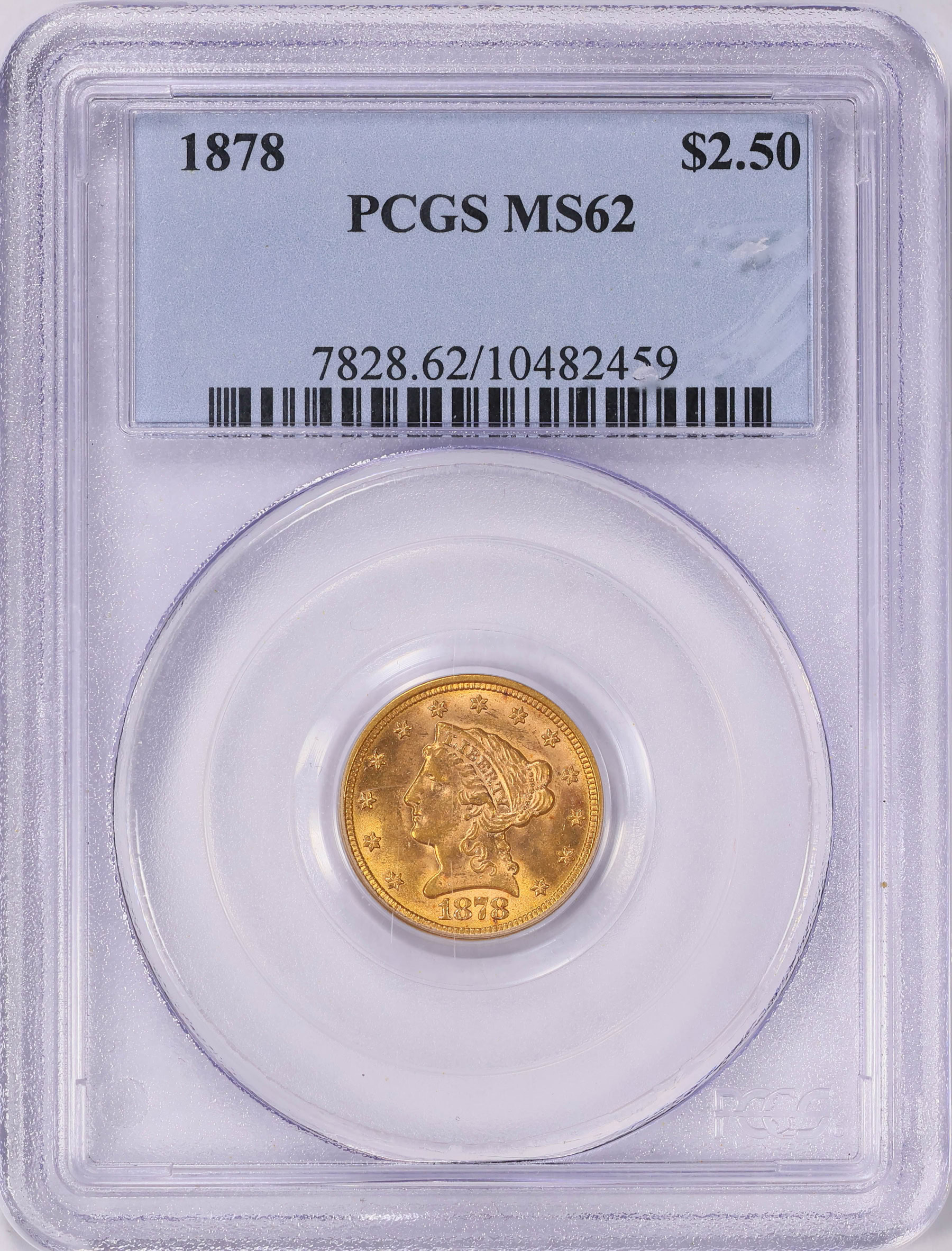 1878 Liberty Gold Quarter Eagle PCGS MS-62 (Item 1727397) | GreatCollections Coin Auctions