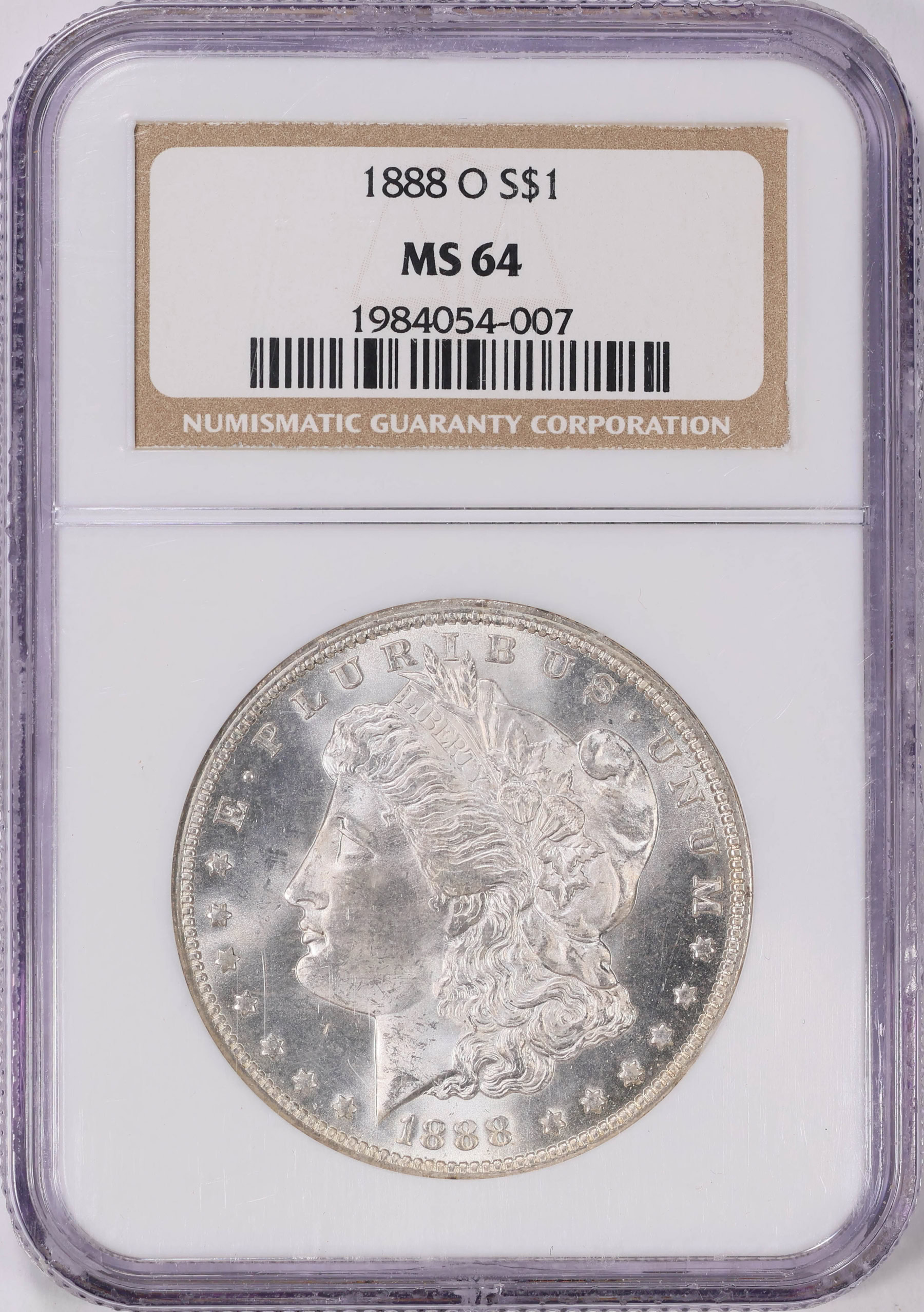 1888-O Morgan Silver Dollar NGC MS-64 (Item 1727422) | GreatCollections Coin Auctions