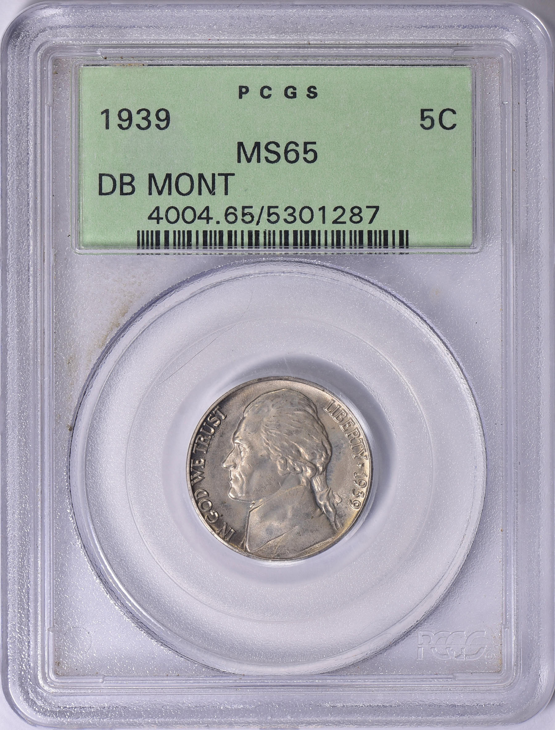 1939 Jefferson Nickel Doubled Monticello PCGS MS-65 OGH (Item 1727563 ...