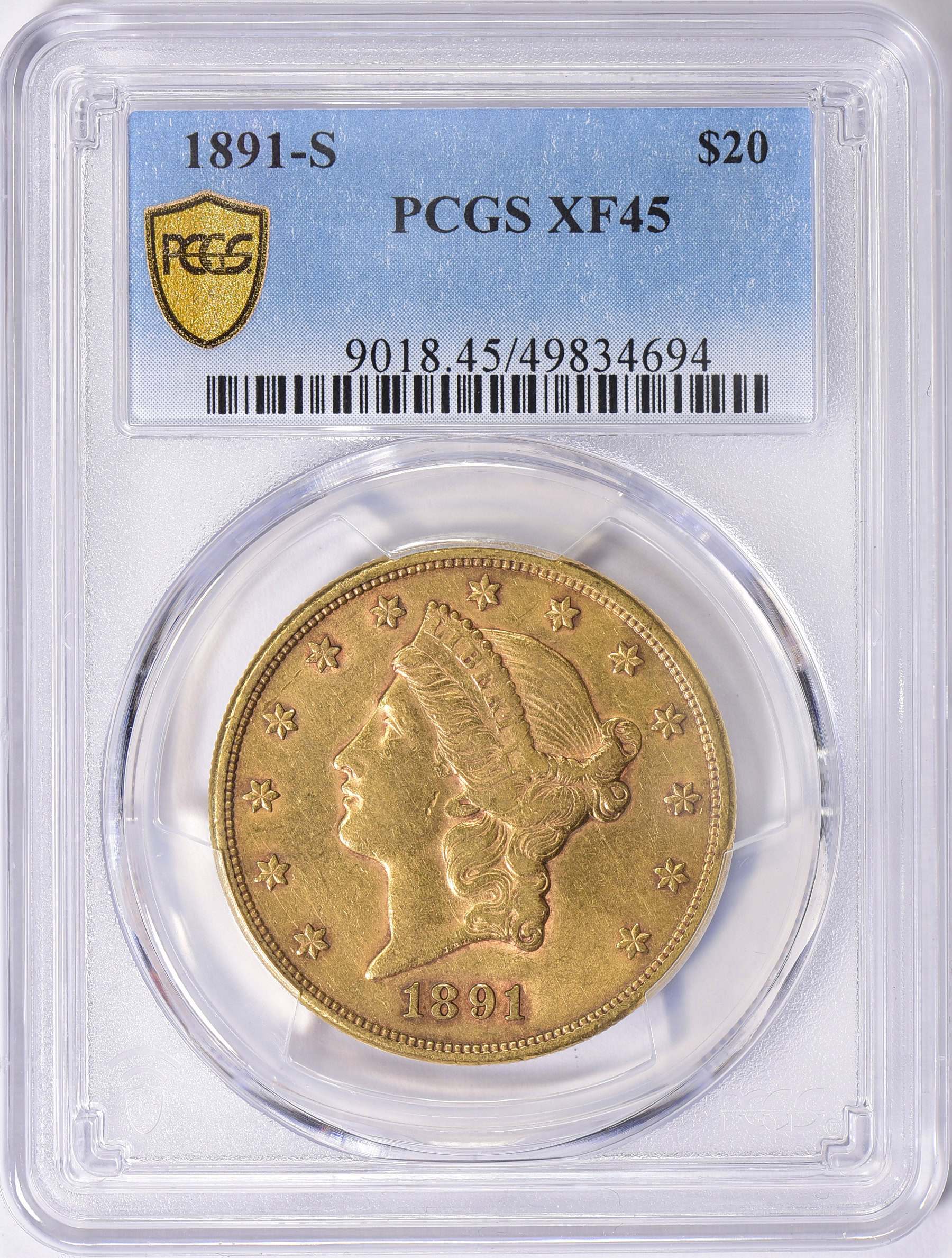 1891-S Liberty Gold Double Eagle PCGS XF-45 (Item 1727628 ...
