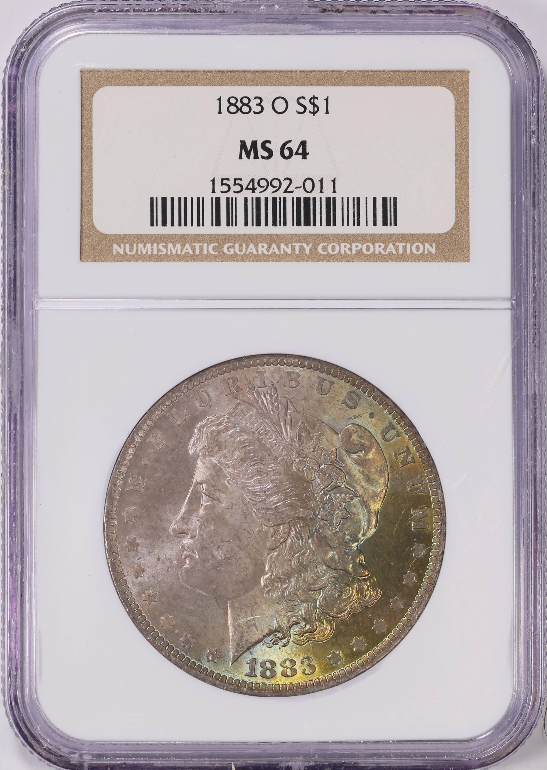 1883-O Morgan Silver Dollar NGC MS-64 (Toned) (Item 1727667) | GreatCollections Coin Auctions