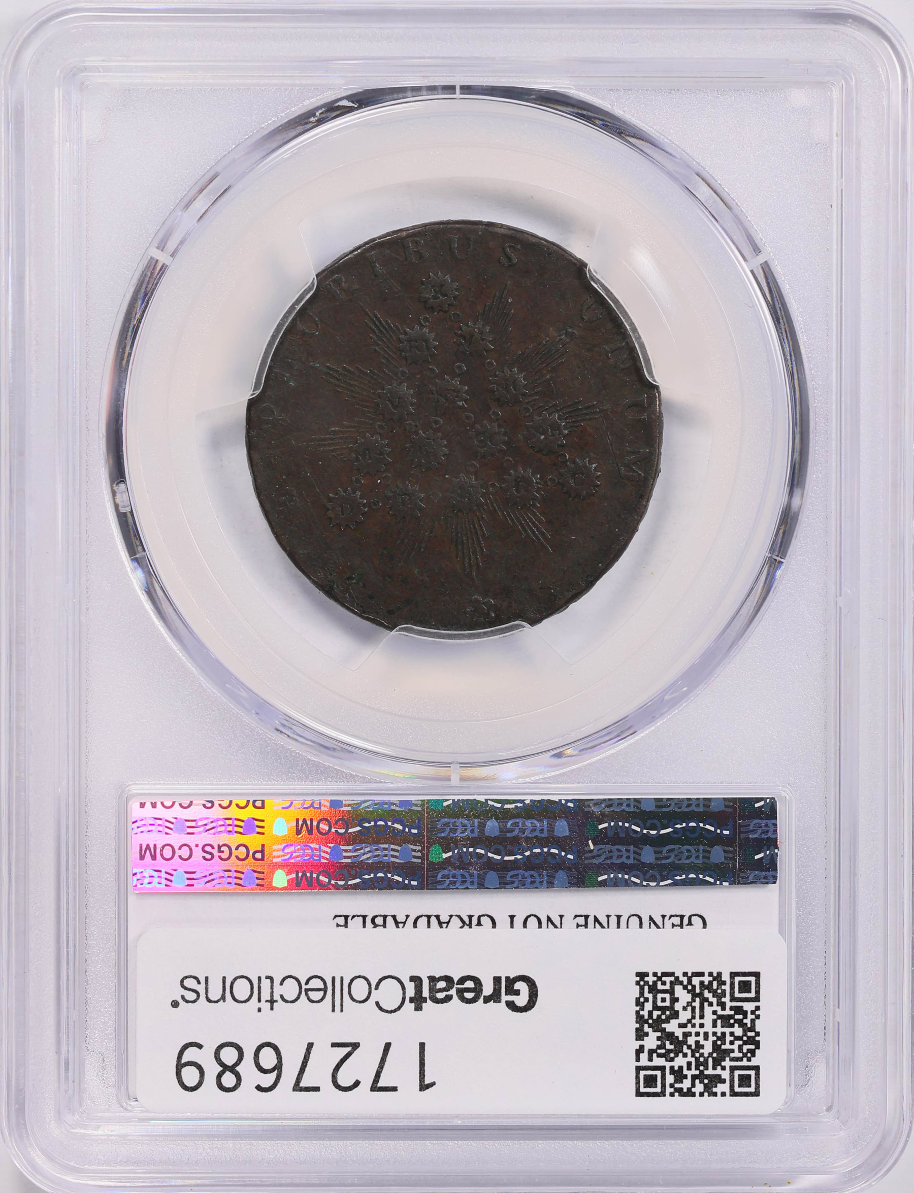 1790s 1/2P Kentucky Token Cent LANCASTER Edge PCGS Genuine VF Details ...