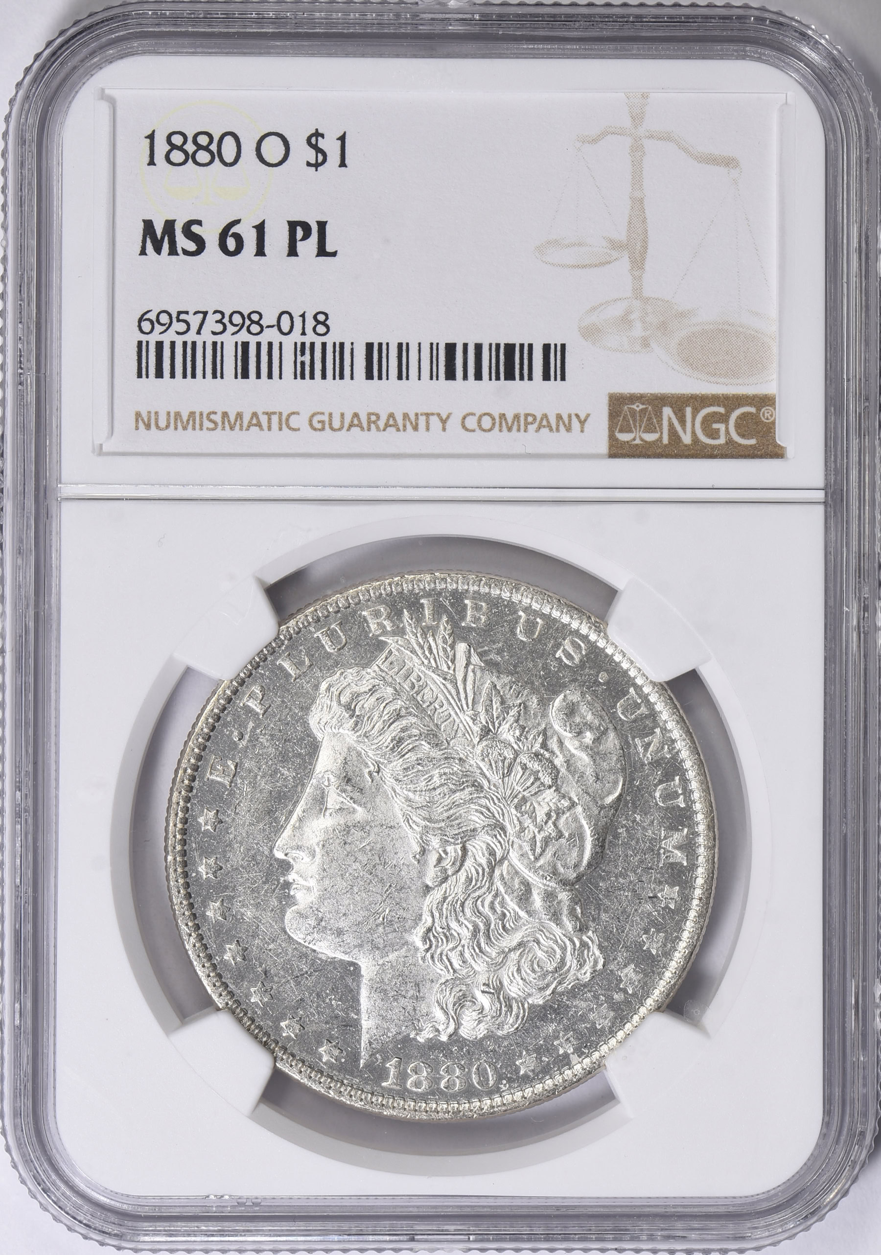 1880-O Morgan Silver Dollar NGC MS-61 PL (Item 1727709) | GreatCollections Coin Auctions