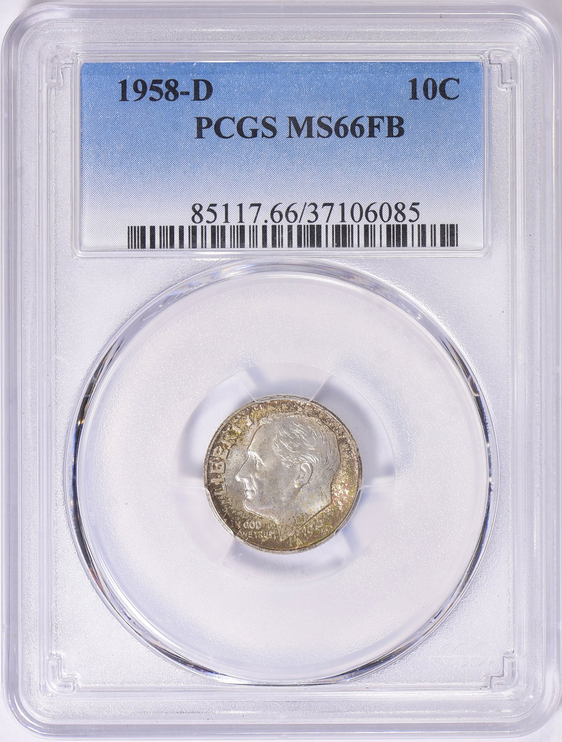 1958-D Roosevelt Dime PCGS MS-66 FB (Toned) (Item 1727822 ...