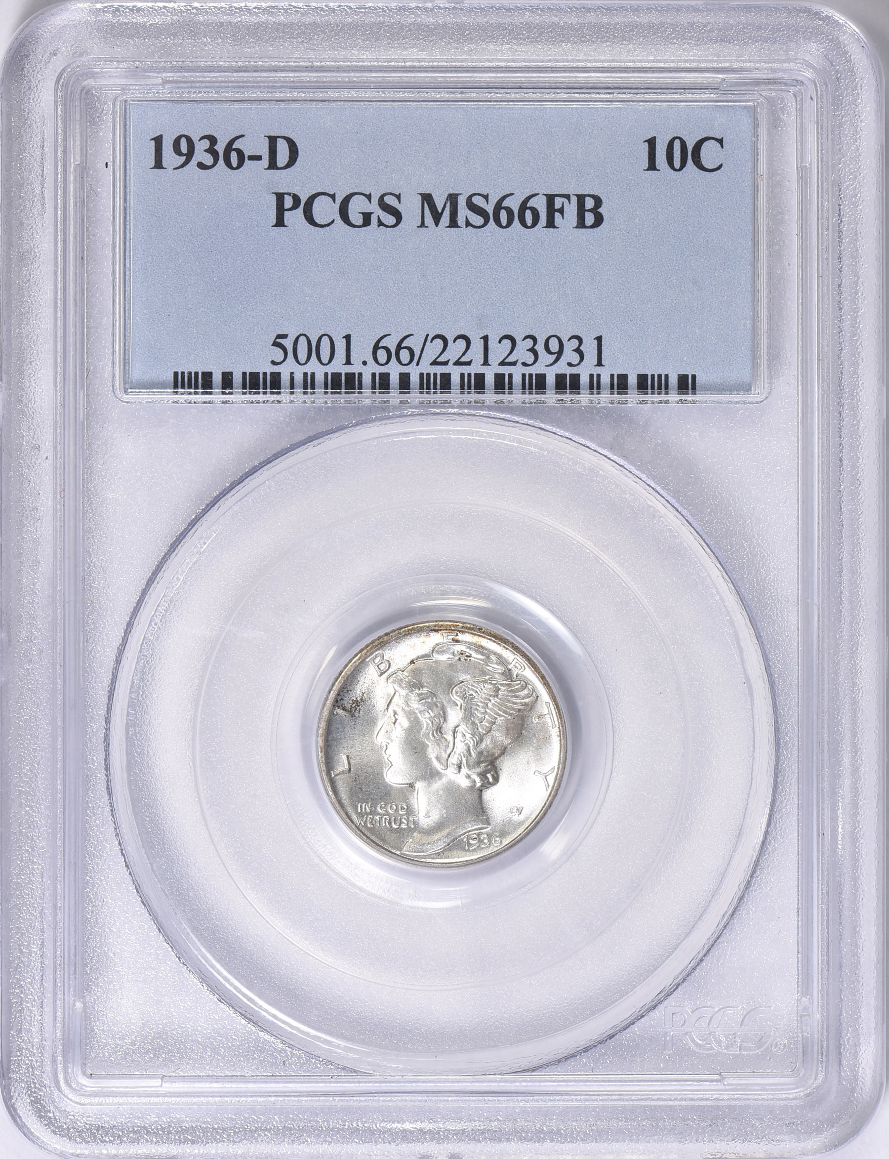 1936-D Mercury Dime PCGS MS-66 FB (Item 1727829) | GreatCollections Coin Auctions