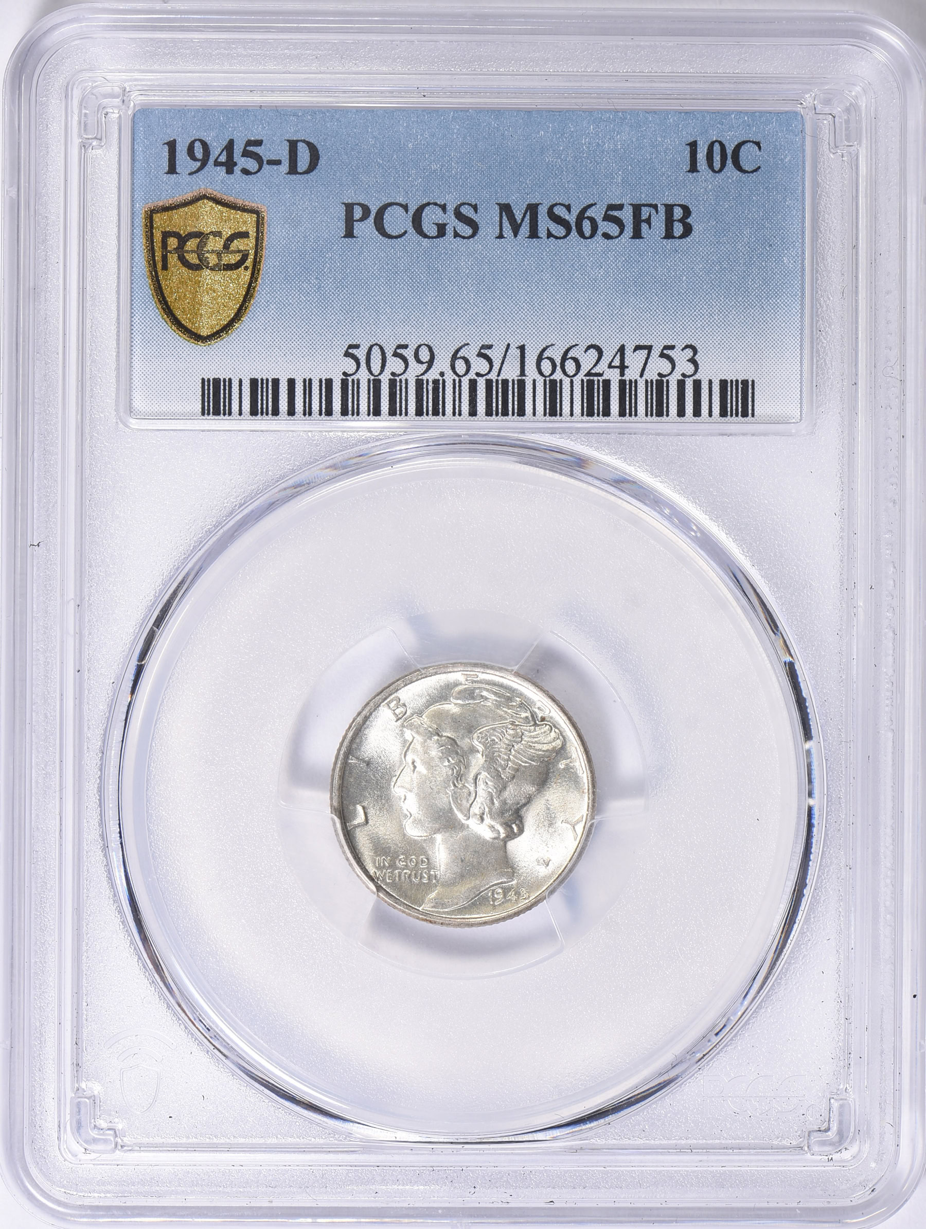 1945-D Mercury Dime PCGS MS-65 FB (Item 1727999) | GreatCollections Coin Auctions