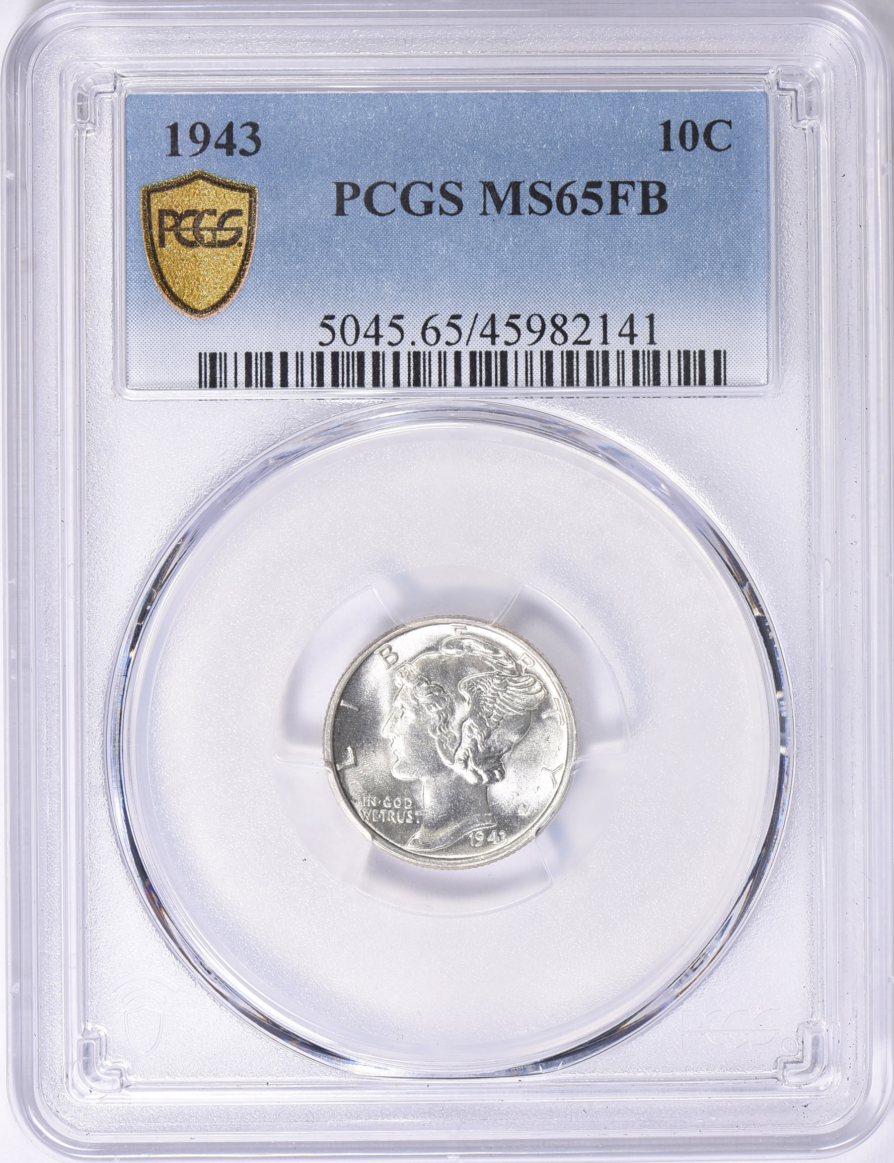 1943 Mercury Dime PCGS MS-65 FB (Item 1728005) | GreatCollections Coin Auctions
