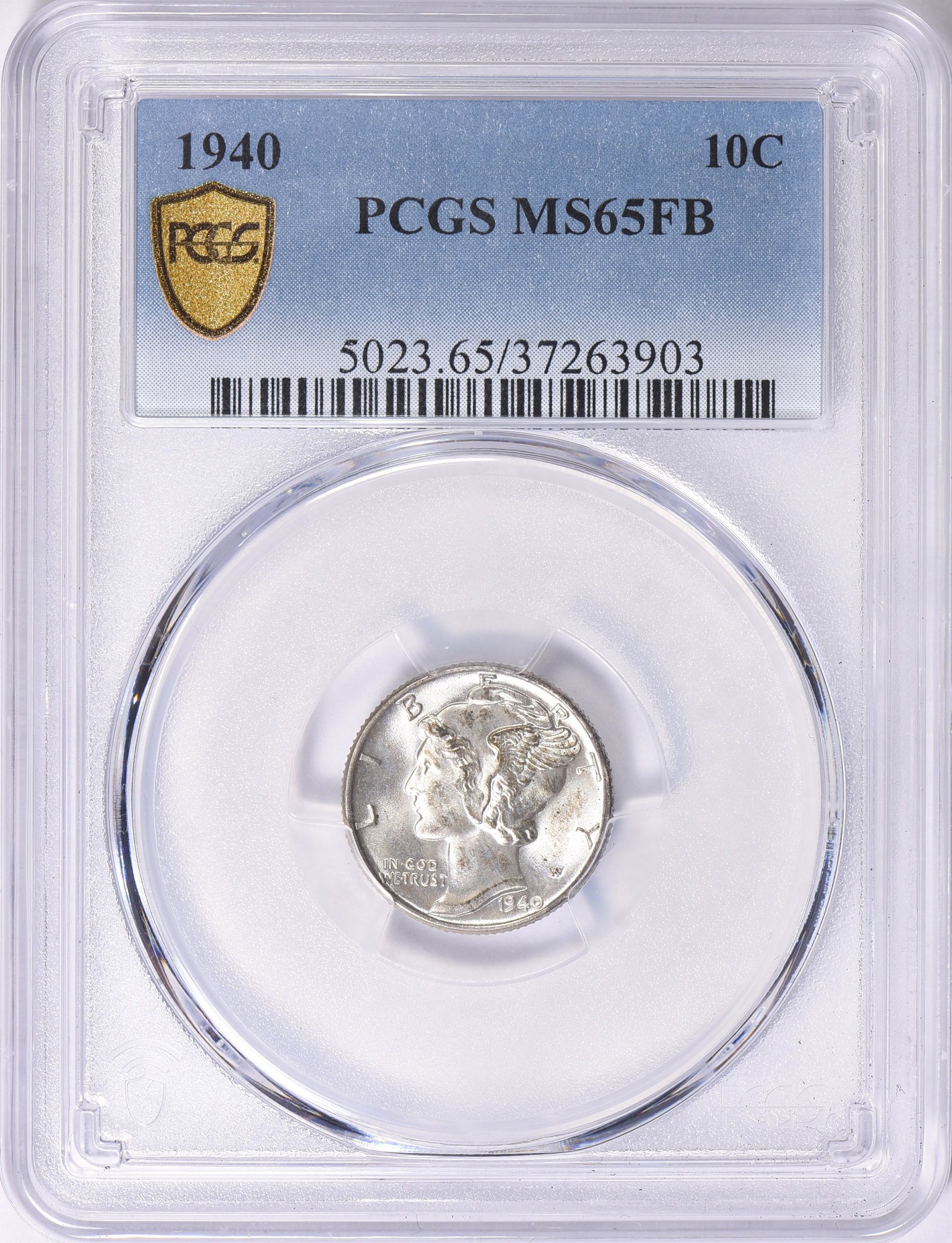 1940 Mercury Dime PCGS MS-65 FB (Item 1728014) | GreatCollections Coin Auctions