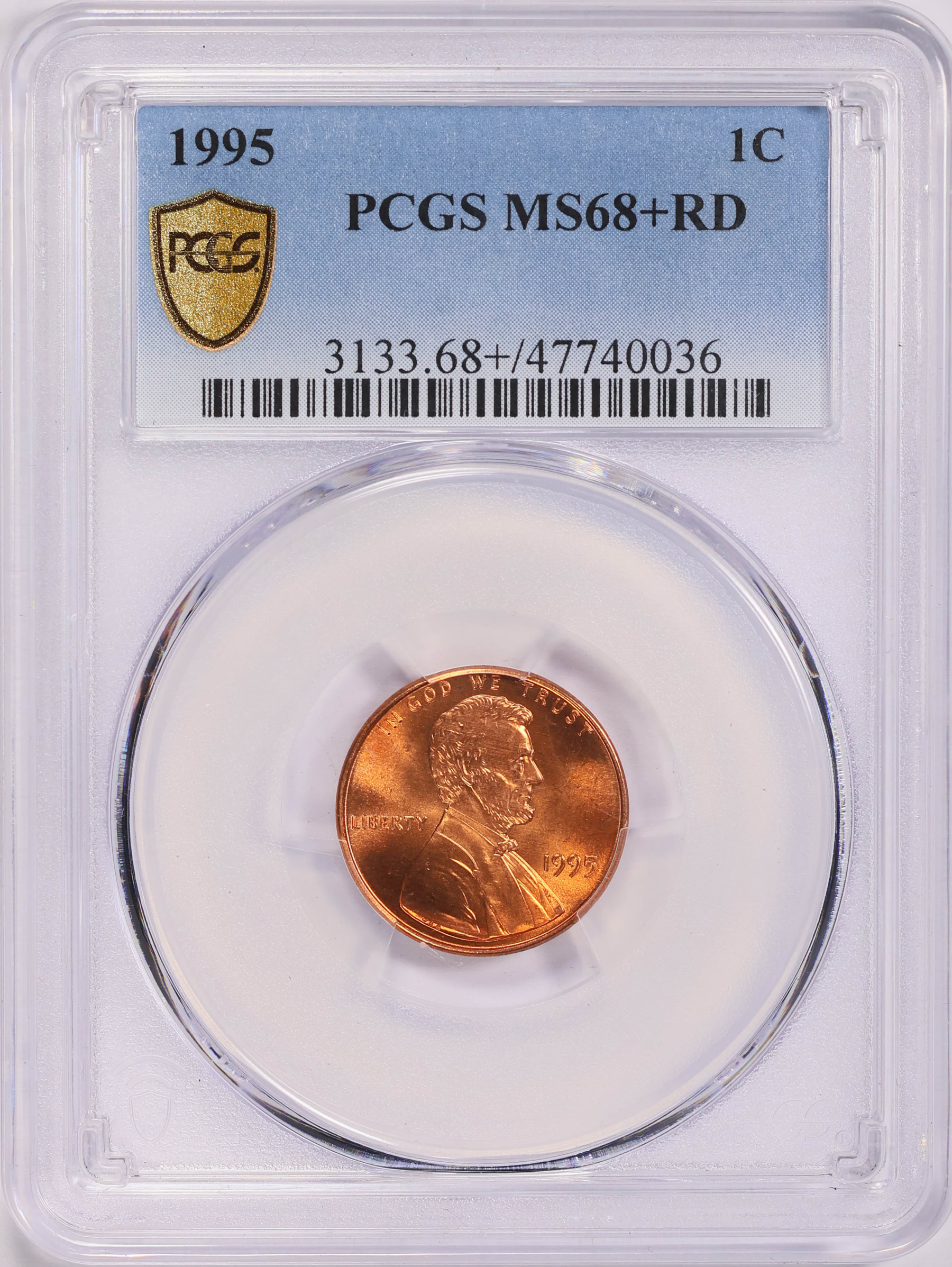 1995 Lincoln Cent PCGS MS-68+ RD (Item 1728022) | GreatCollections Coin ...