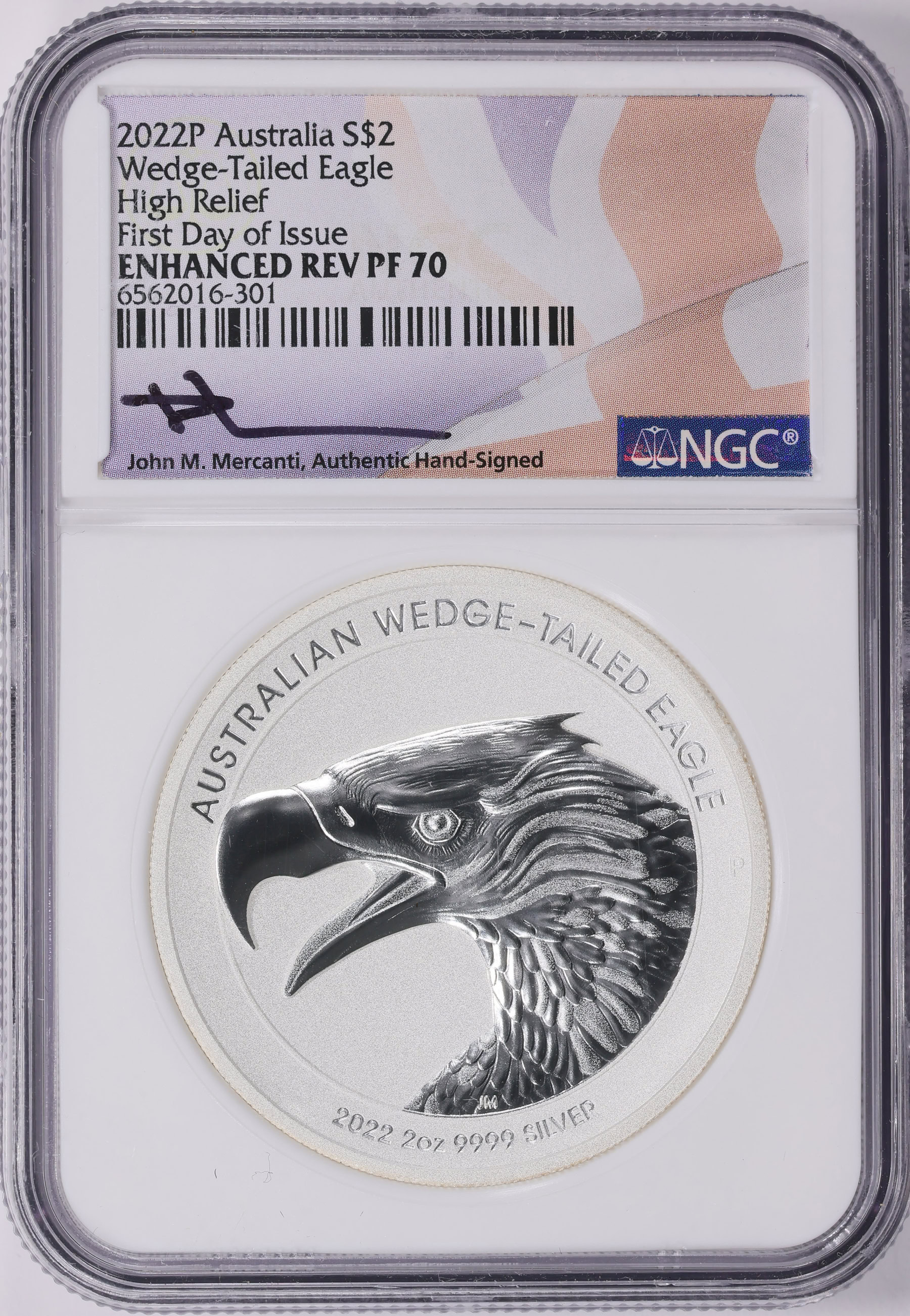 Australia 2022-P Silver $2 Wedge-Tailed Eagle High Relief Enhanced ...