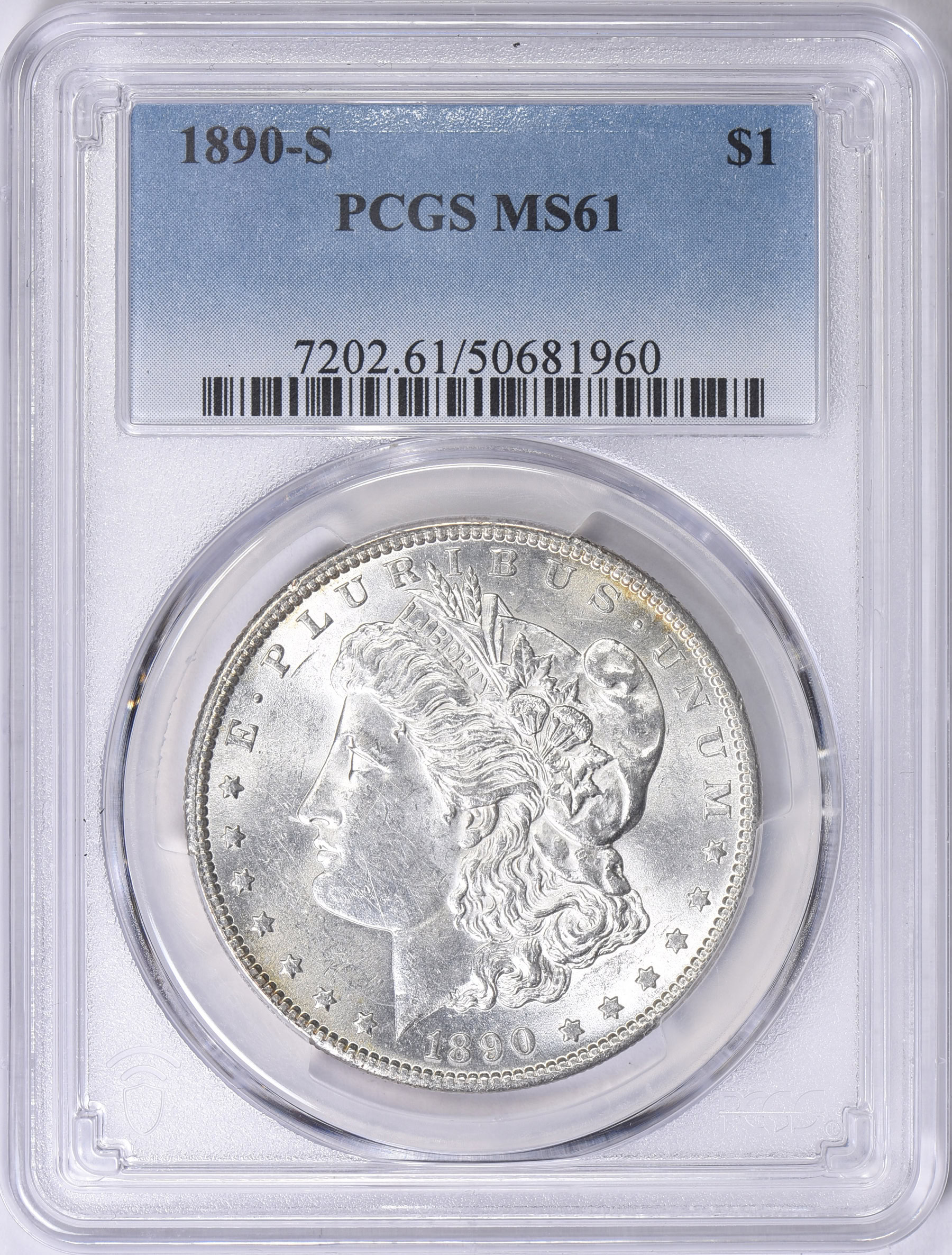 1890-S Morgan Silver Dollar PCGS MS-61 (Item 1728098) | GreatCollections Coin Auctions