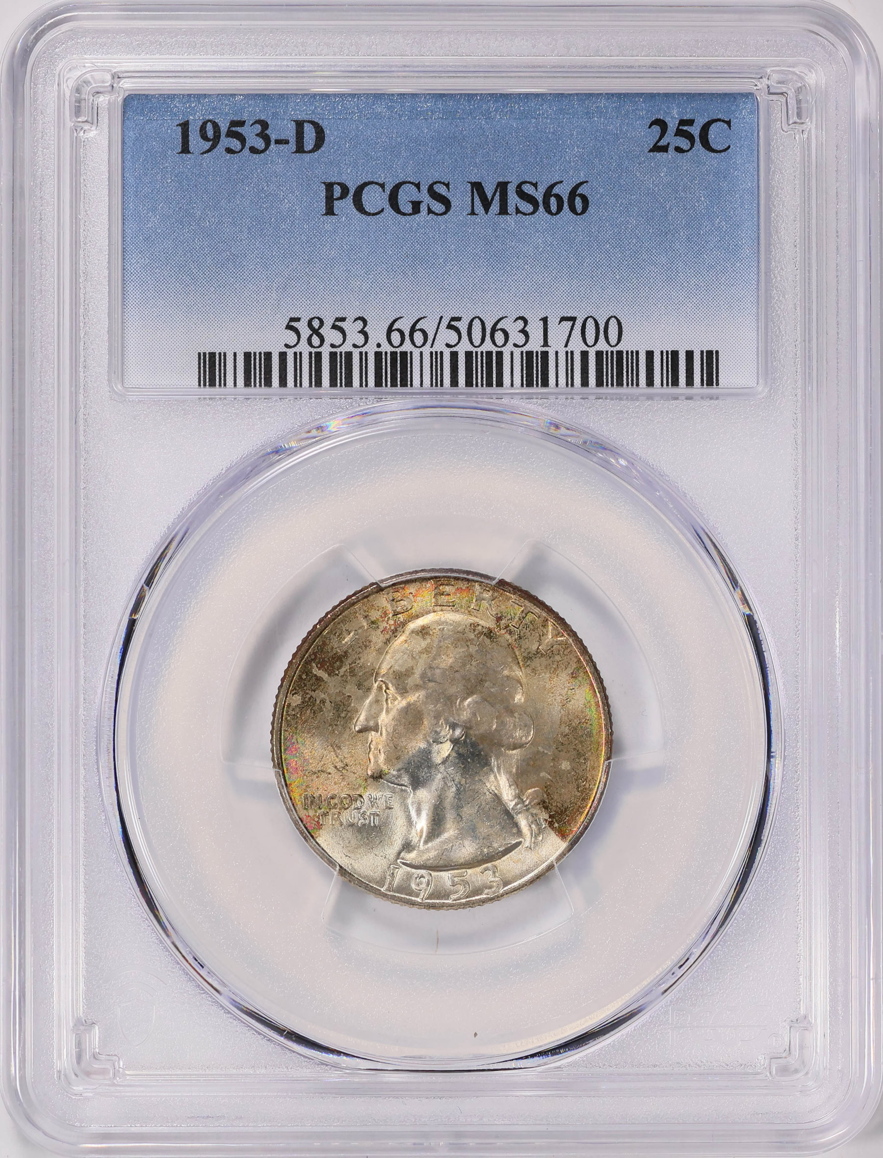 1953-D Washington Quarter PCGS MS-66 (Toned) (Item 1728189) | GreatCollections Coin Auctions