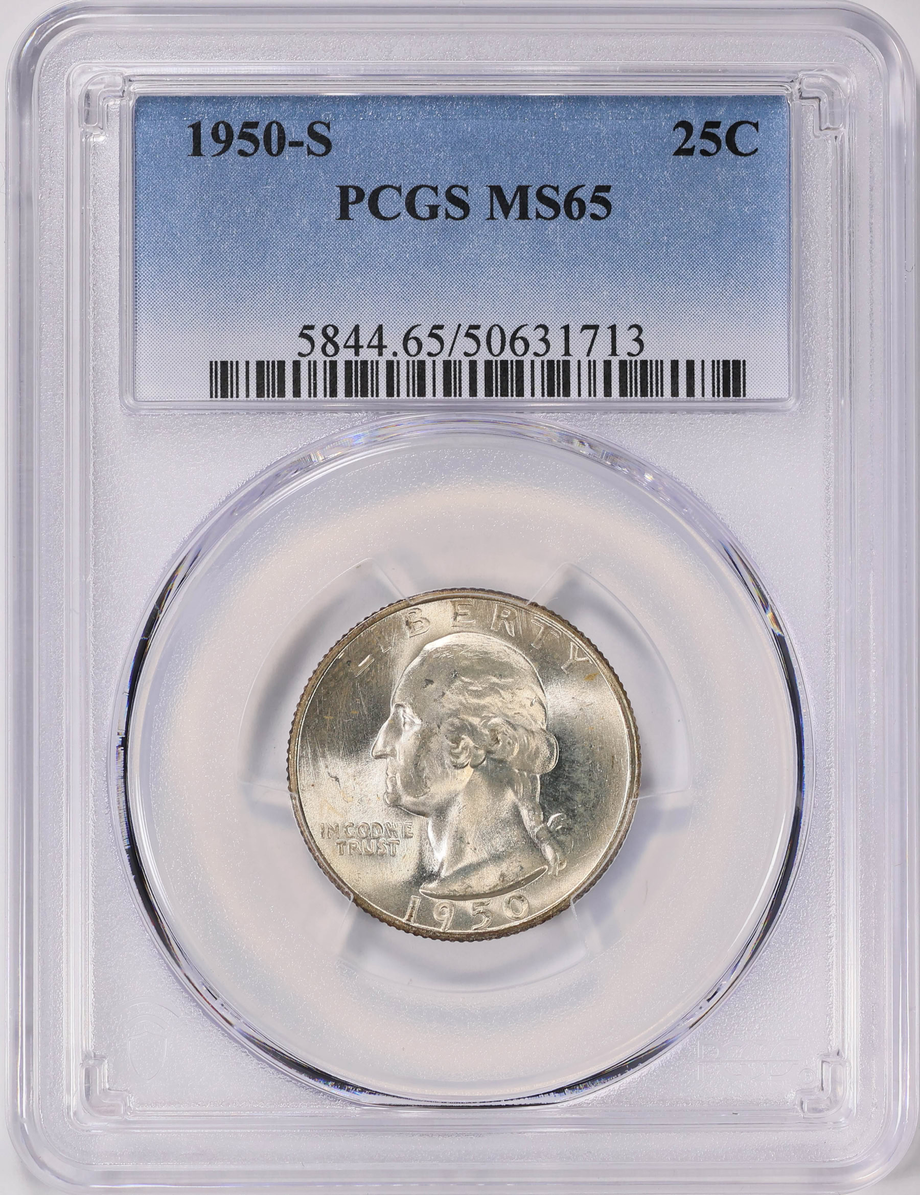 1950-S Washington Quarter PCGS MS-65 (Item 1728202) | GreatCollections ...