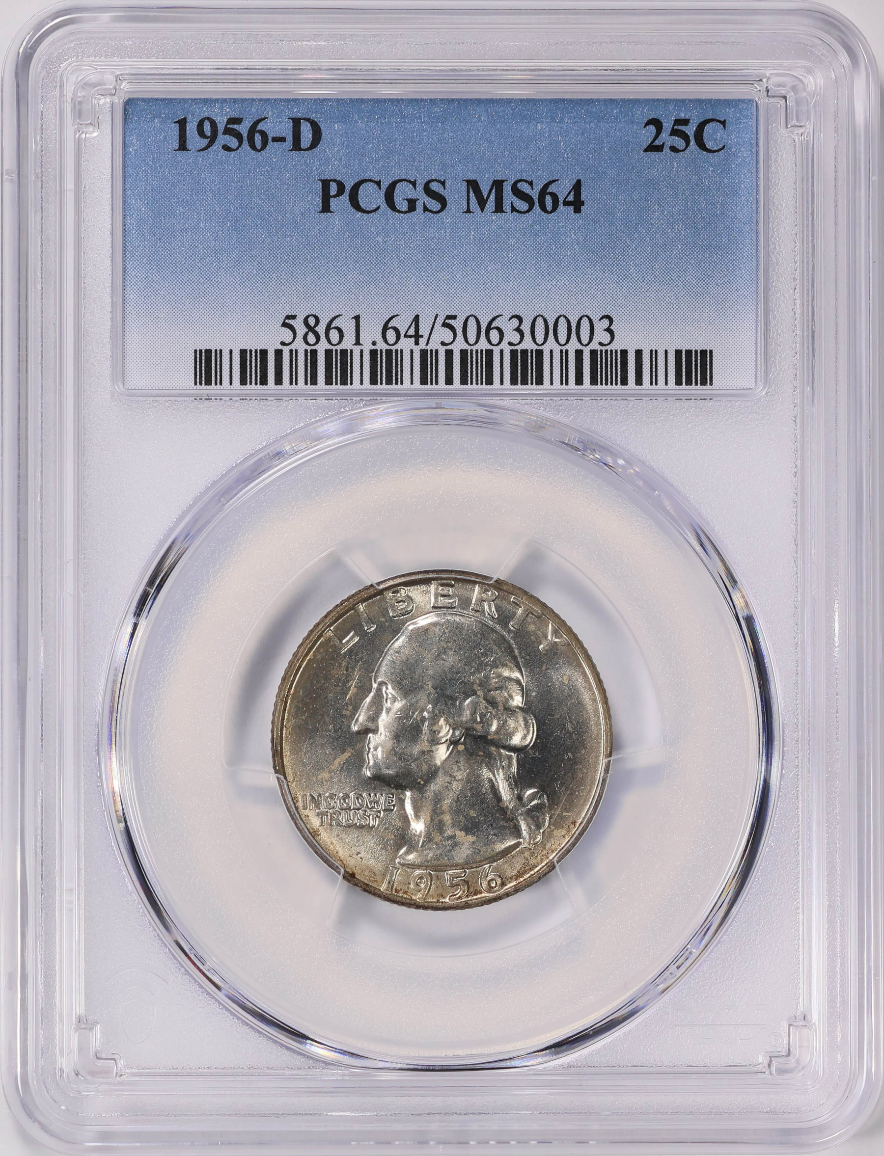 1956-D Washington Quarter PCGS MS-64 (Item 1728213) | GreatCollections ...