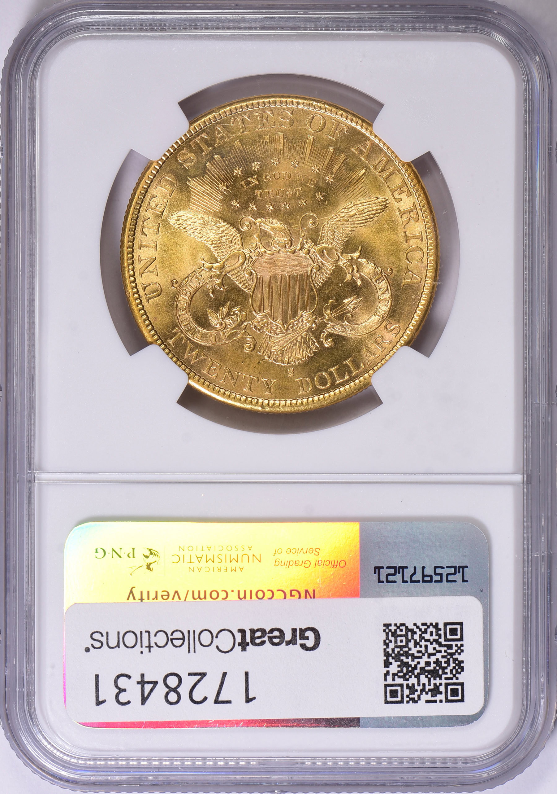 1895-S Liberty Gold Double Eagle NGC MS-64+ (Item 1728431) | GreatCollections Coin Auctions