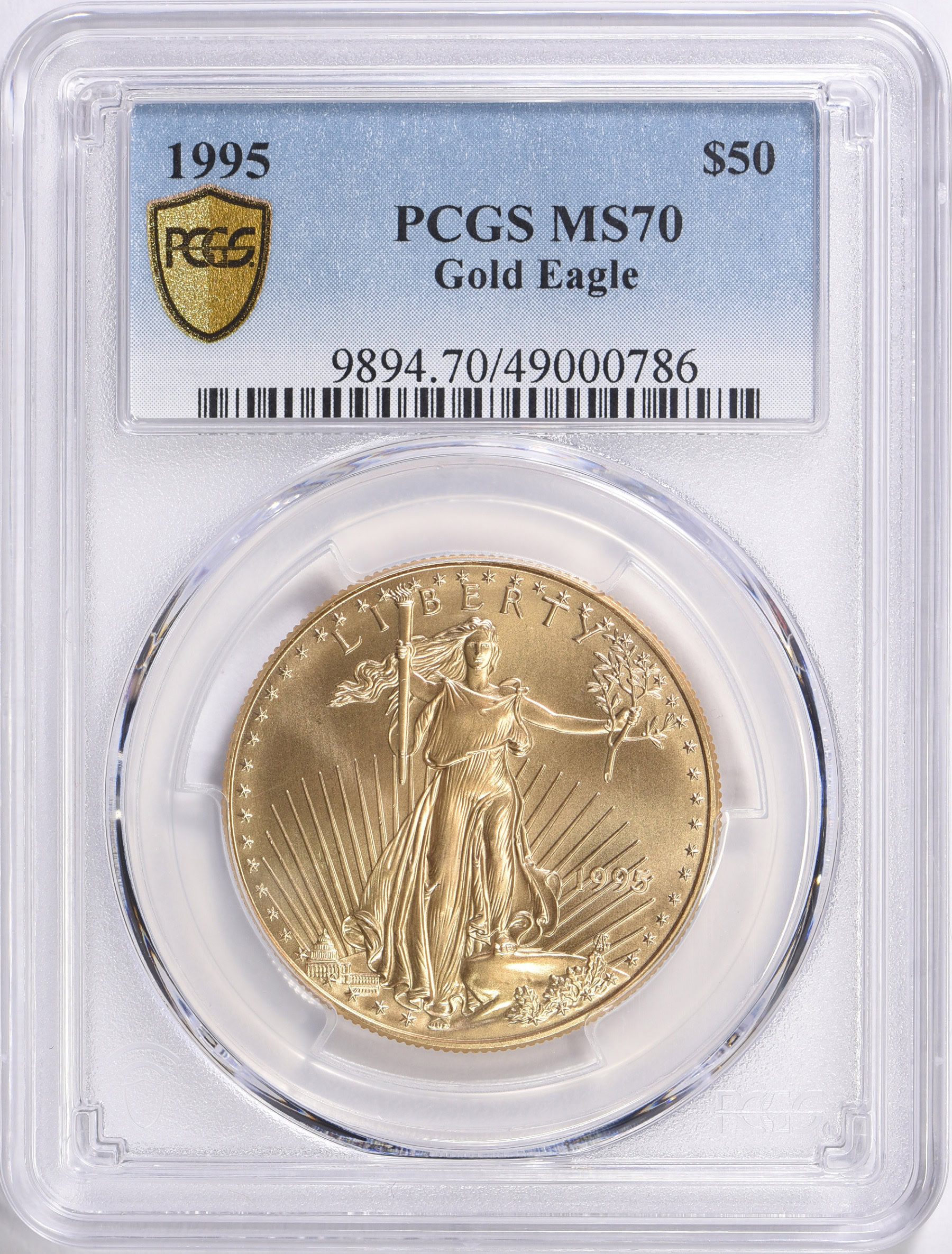 1995 $50 One-Ounce Gold American Eagle PCGS MS-70 (Item 1728566 ...