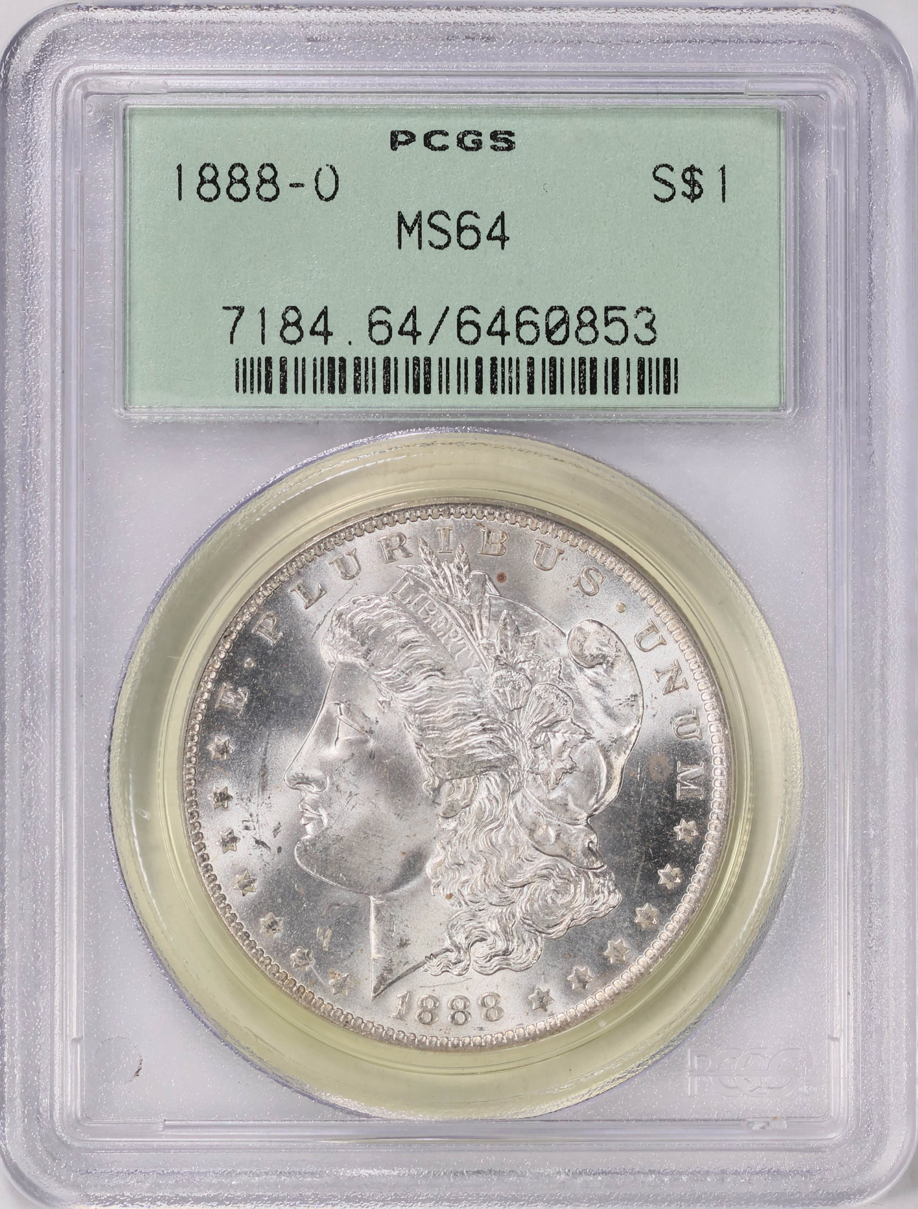 1888-O Morgan Silver Dollar PCGS MS-64 OGH (Item 1728621) | GreatCollections Coin Auctions