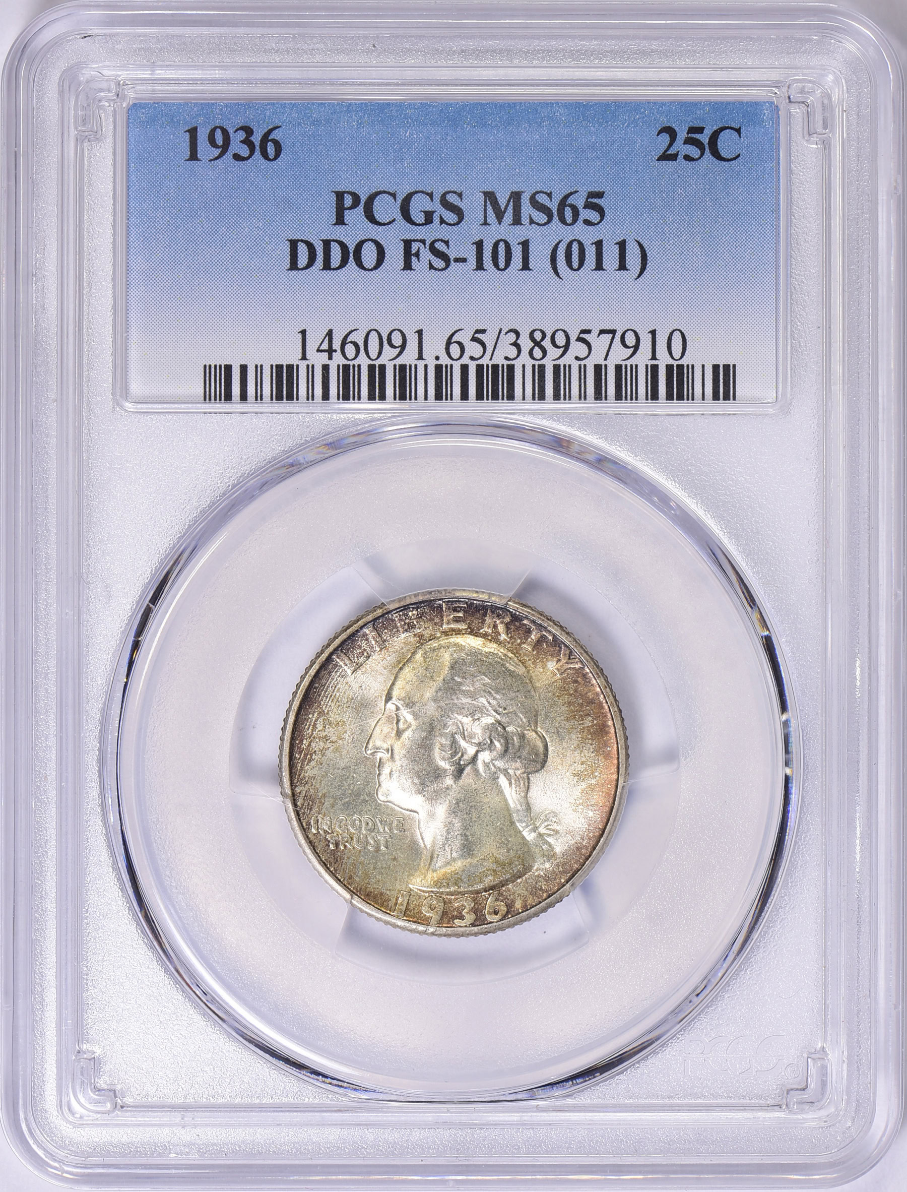 1936 Washington Quarter Doubled Die Obverse FS-101 (011) PCGS MS-65 (Item 1728706 ...