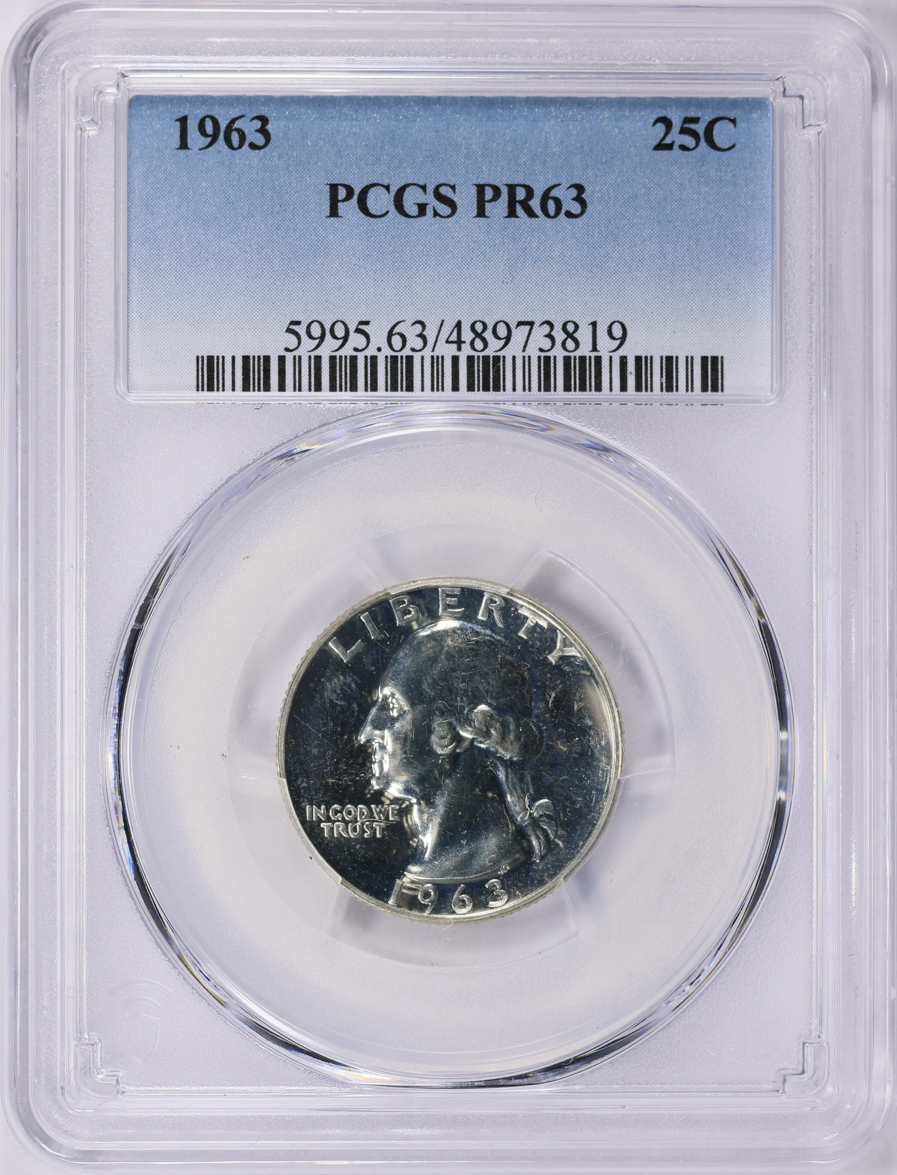 1963 Washington Quarter PCGS Proof-63 (Item 1728742) | GreatCollections ...