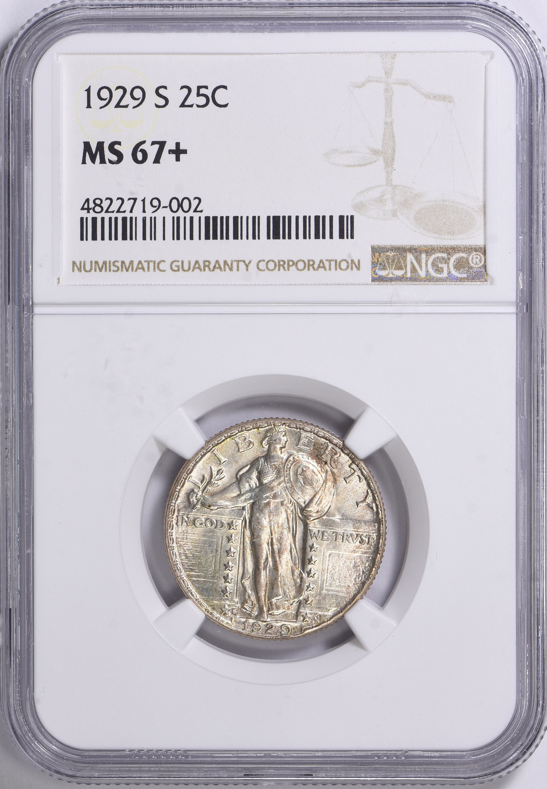 1929-S Standing Liberty Quarter NGC MS-67+ (Item 1728995) | GreatCollections Coin Auctions