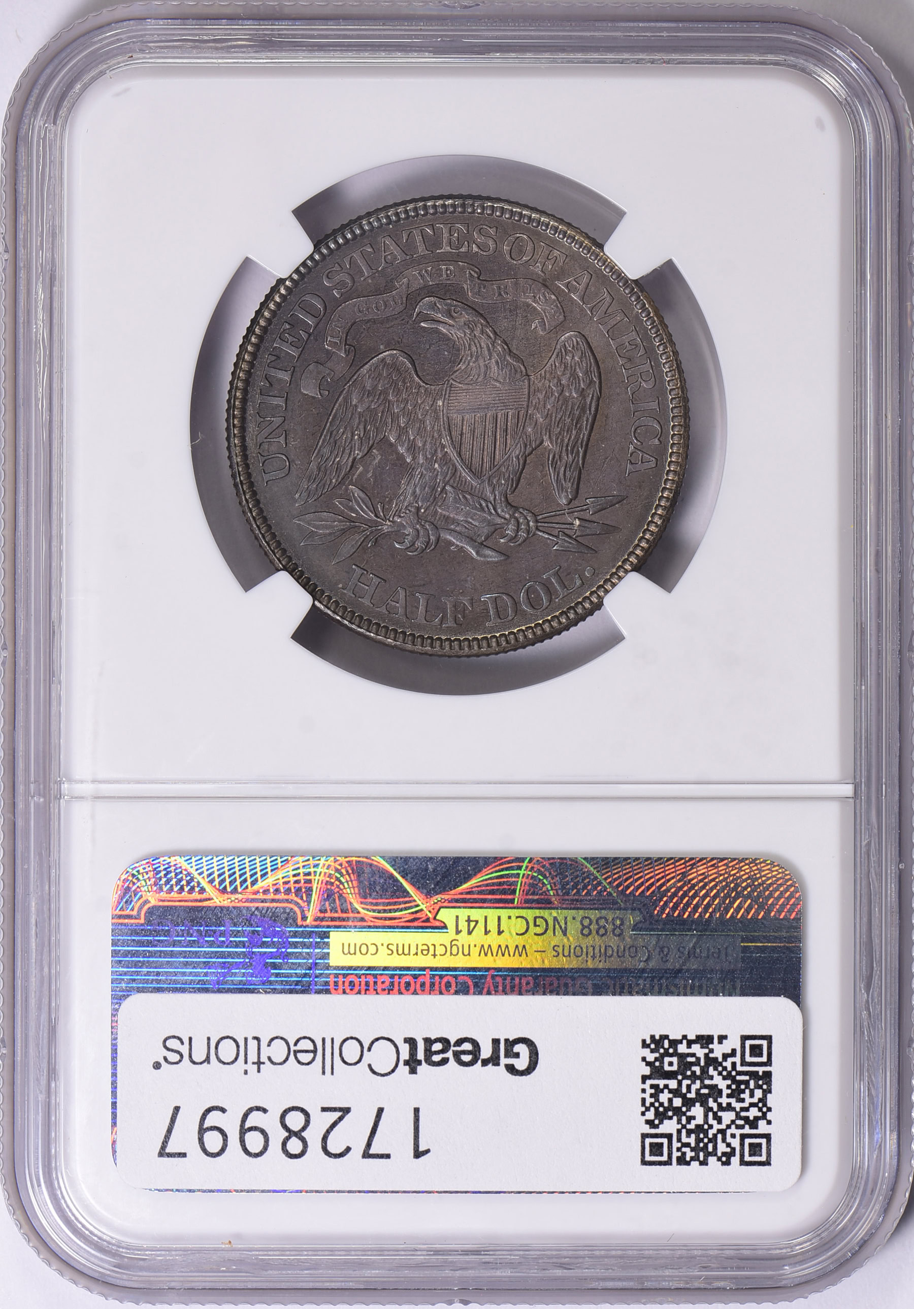 1891 Seated Liberty Half Dollar NGC Proof-66 (Toned) (Item 1728997) | GreatCollections Coin Auctions
